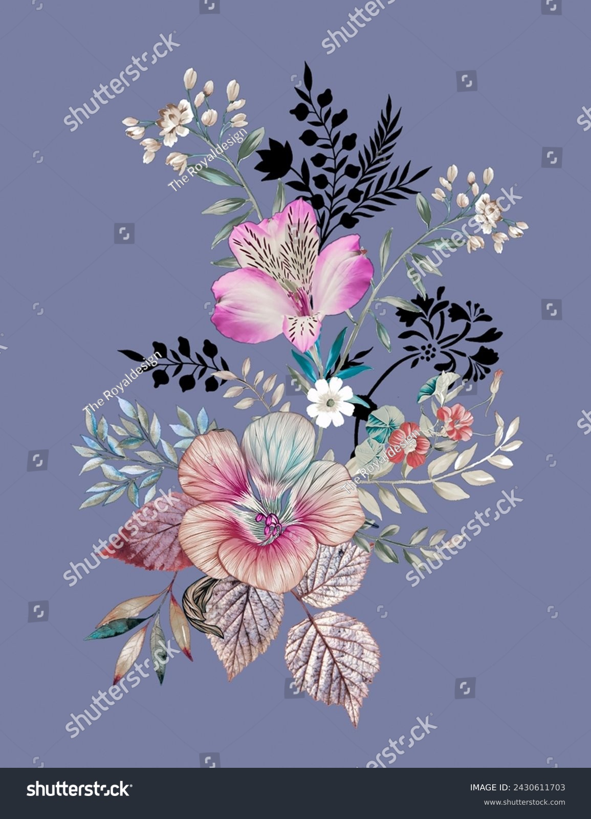 Digital textile flower design with beautiful background _站酷海洛_正版图片_视频 ...