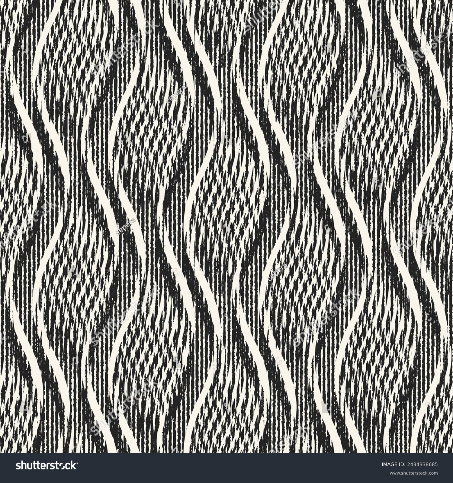 Monochrome Brushed Ornate Wave Pattern_站酷海洛_正版图片_视频_字体_音乐素材交易平台_站酷旗下品牌