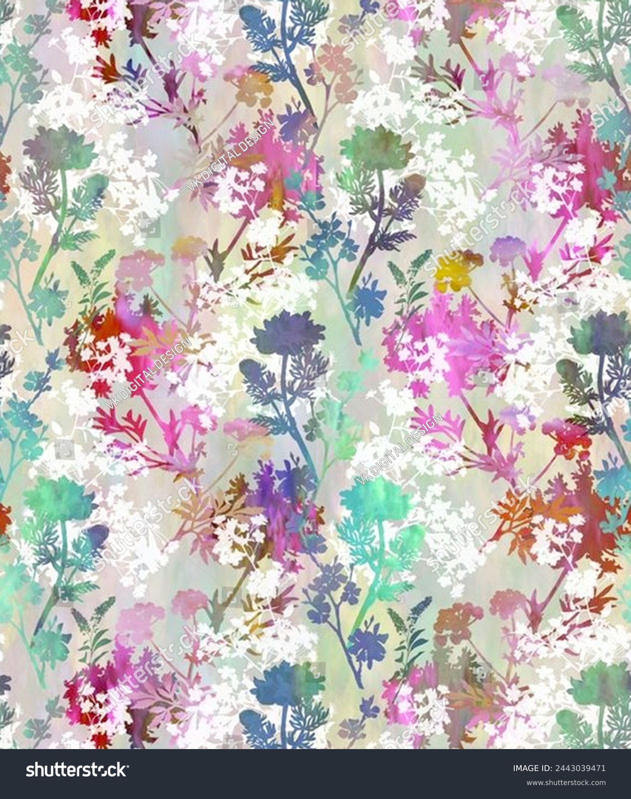 all over design. digital print design. Flower design.all over print _站酷 ...