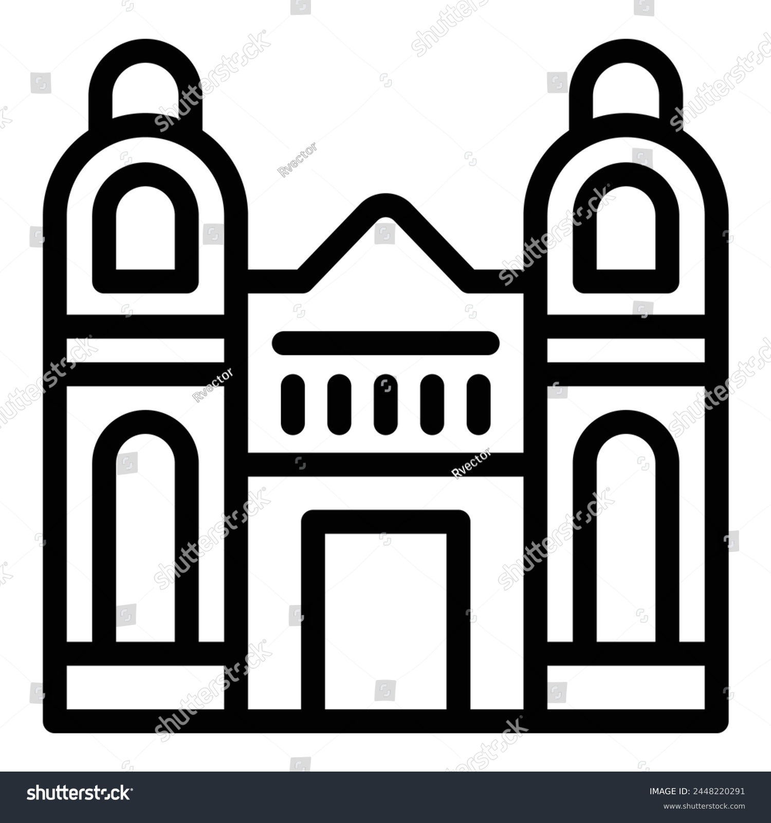 Culture building icon outline vector. Bern city capital. City landmark ...