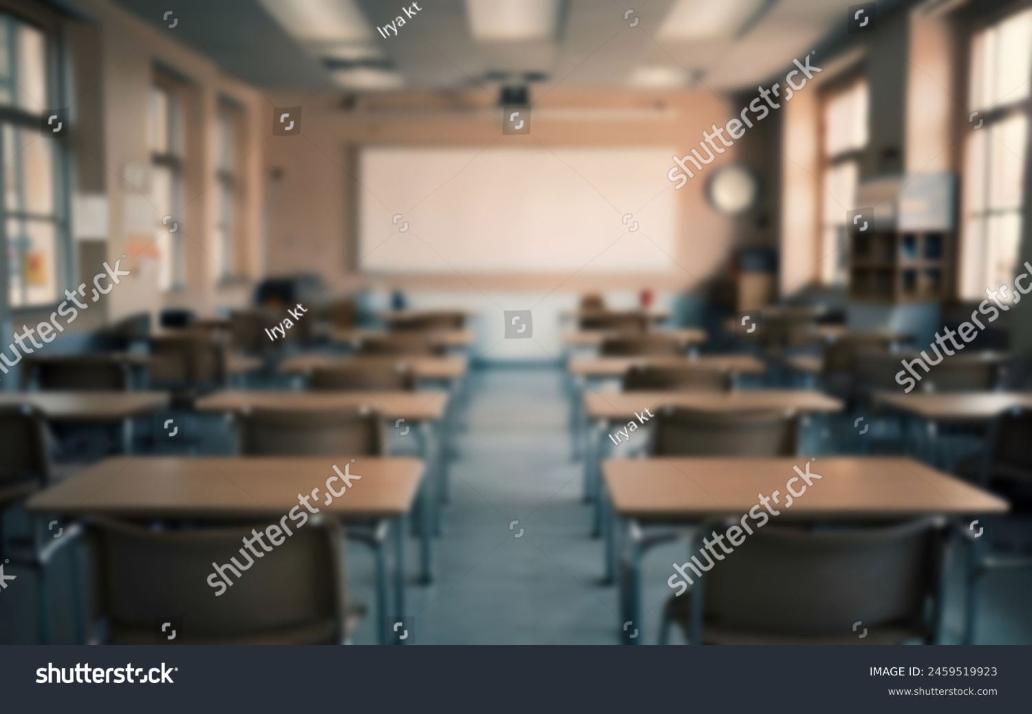 Empty classroom with chairs and tables in a school hall_站酷海洛_正版图片_视频_字体 ...