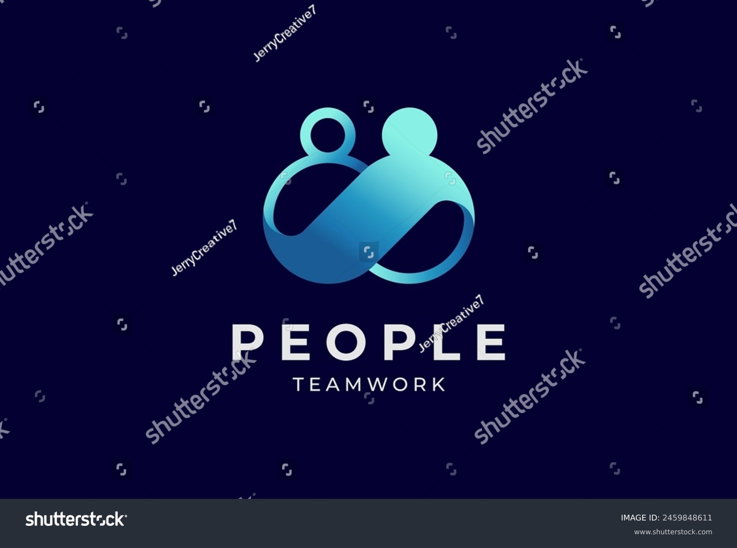 People logo design human with infinity icon combination people Logo ...