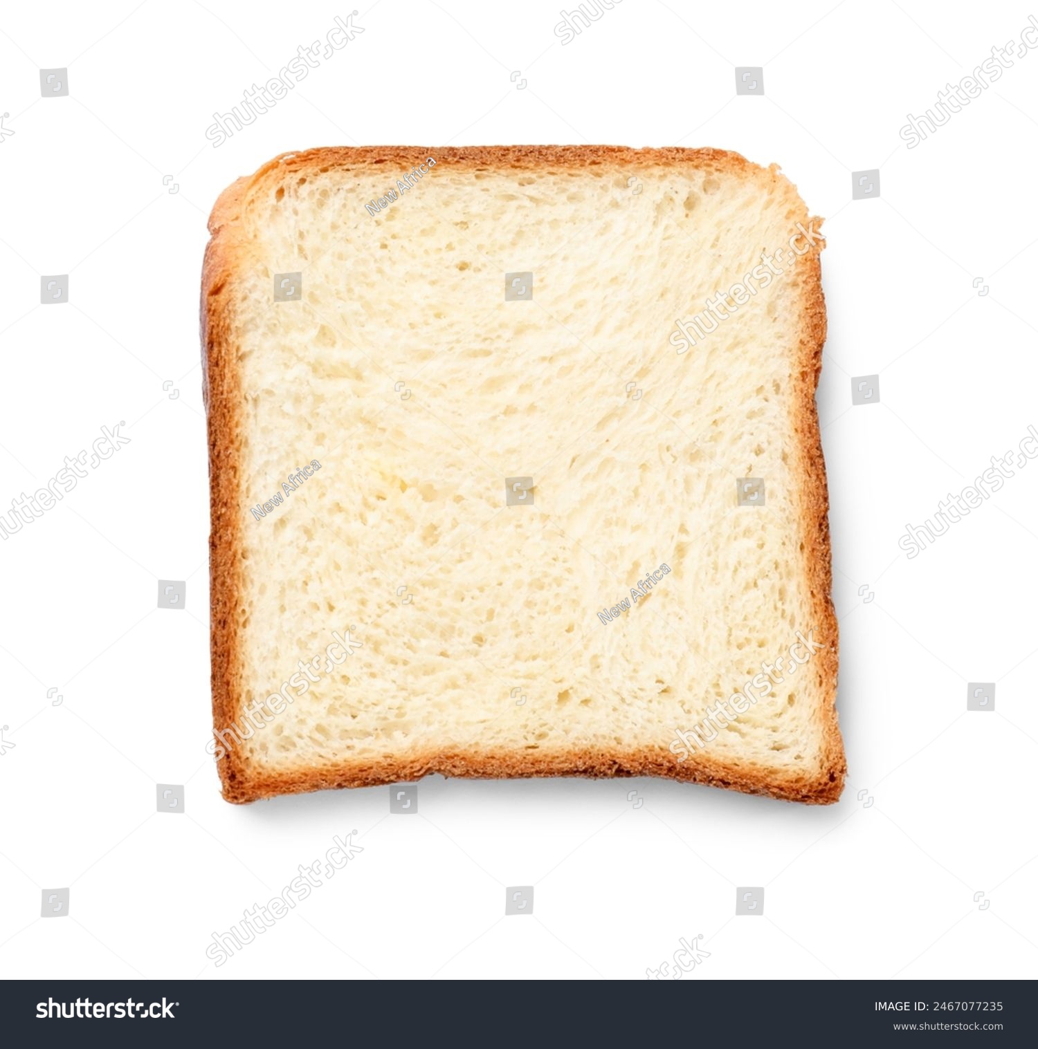 One piece of fresh toast bread isolated on white top view_站酷海洛_正版图片_视频 ...