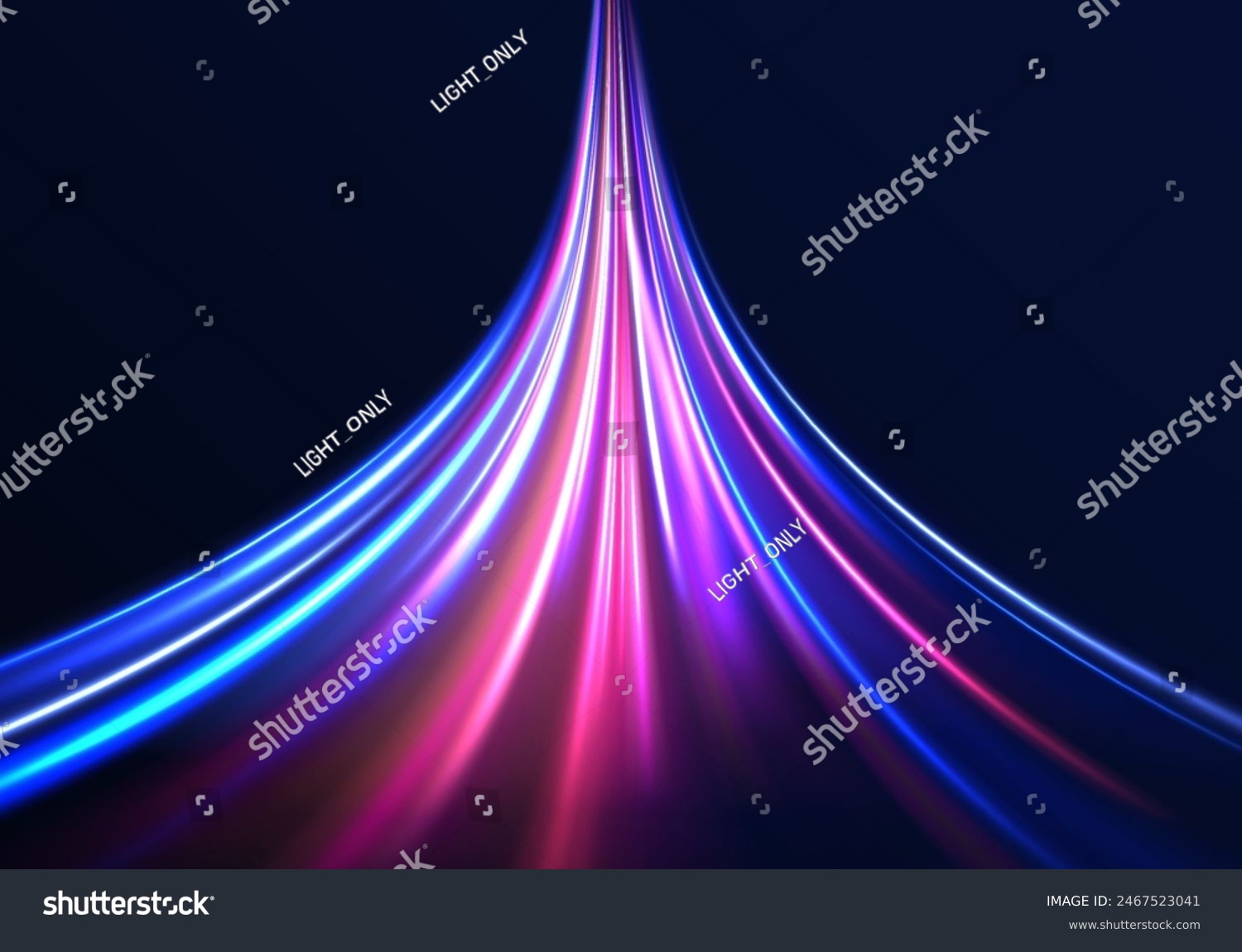 Speed light streaks vector background with blurred fast moving light ...