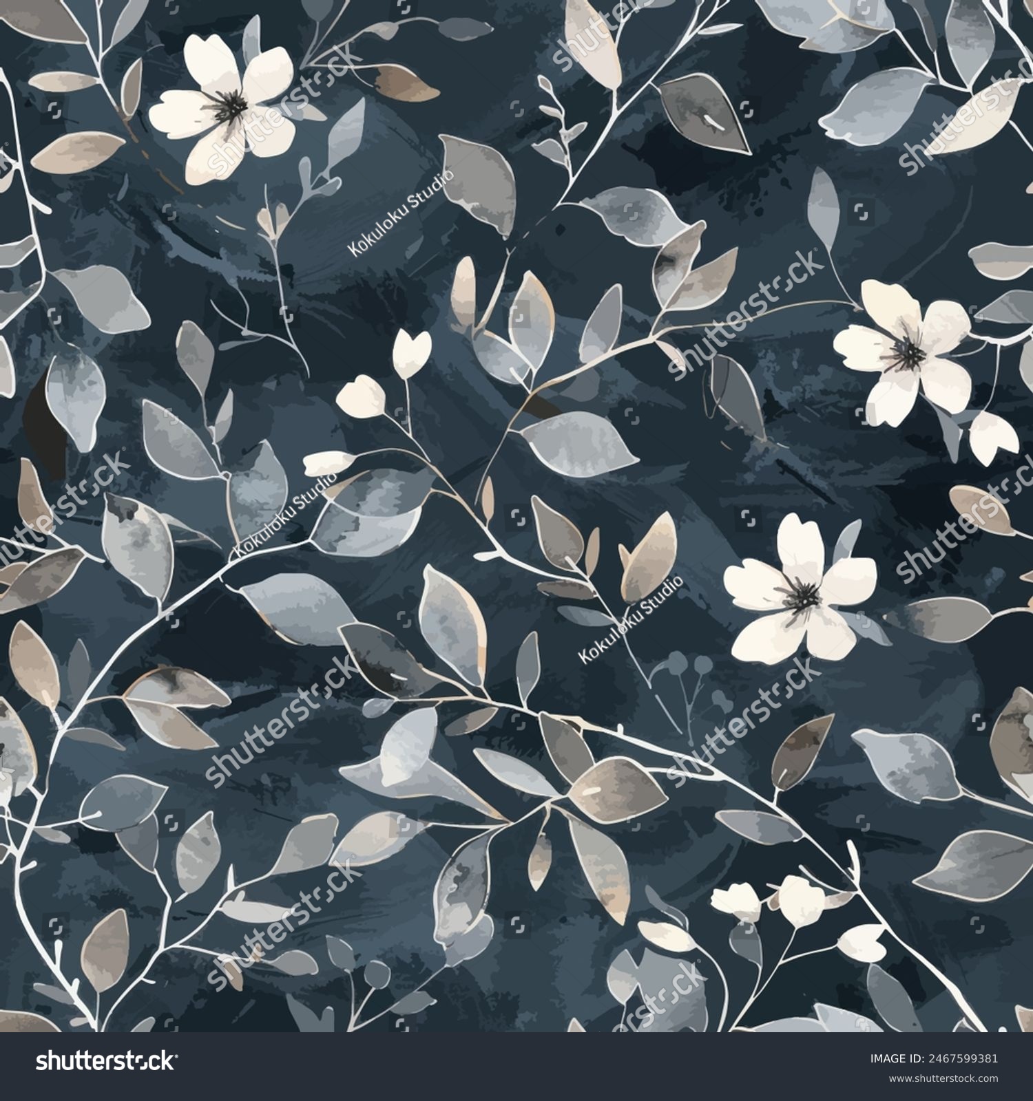 Abstract flower blooming design. Pattern with floral seamless. Grunge ...