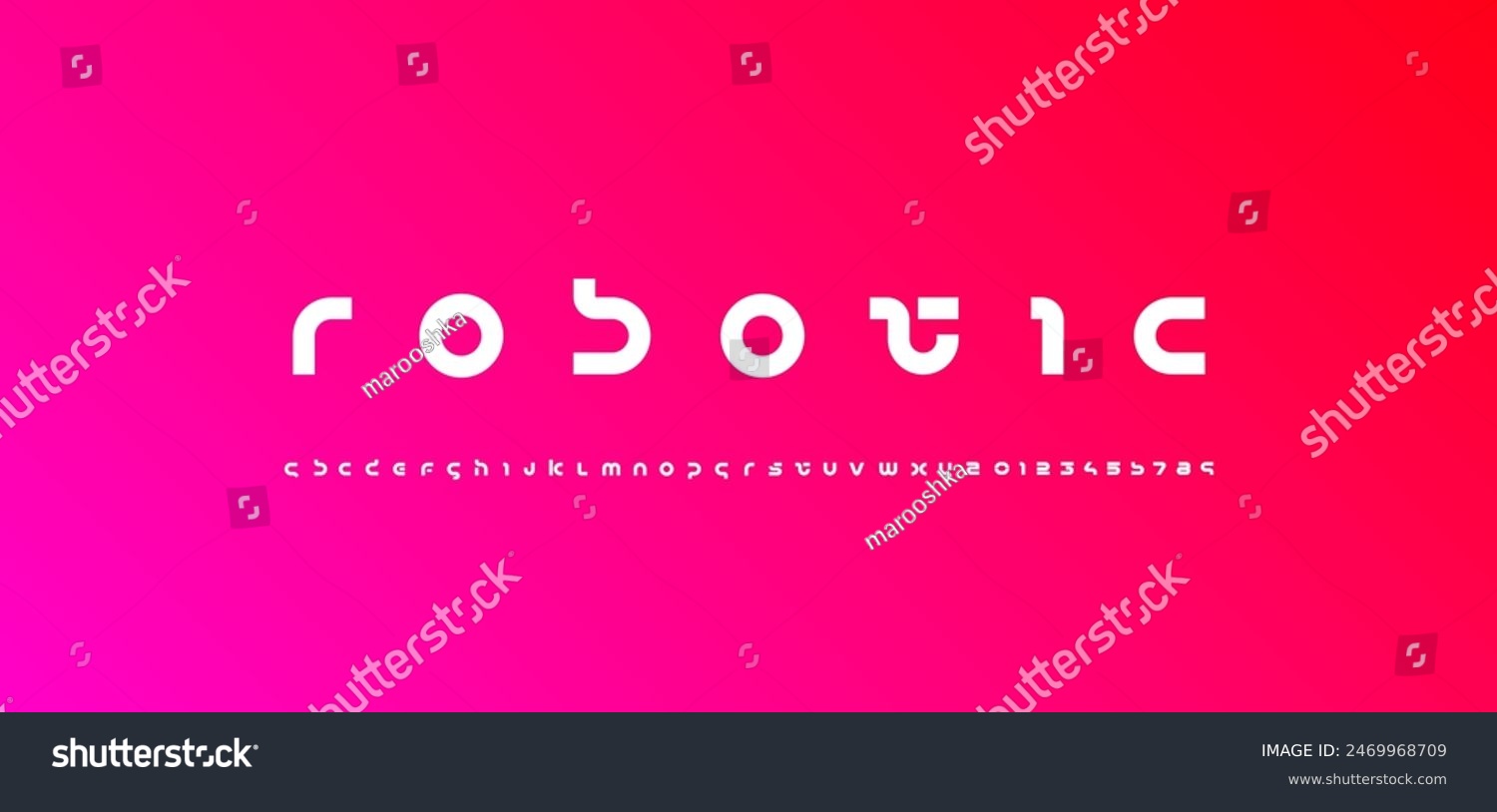 Abstract technology science bold font digital cyber space alphabet made ...