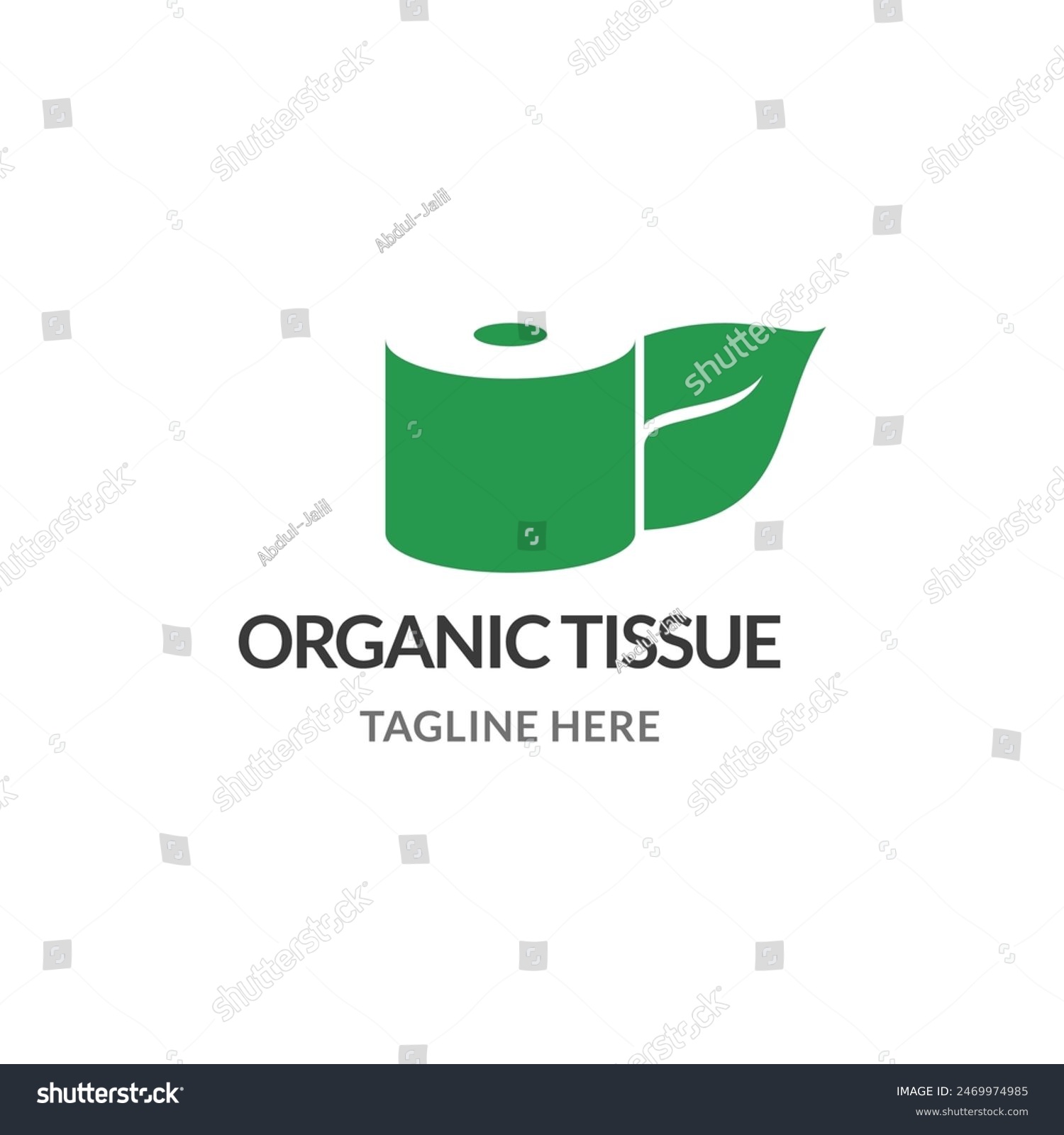 Organic tissue logo concept. Roll tissue and leaf vector illustration_站 ...