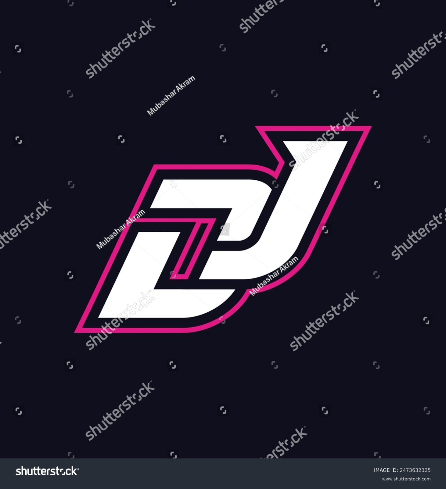 Creative initial Letter D J DJ OR JD monogram logo template_站酷海洛_正版图片_视频_字体_音乐素材交易平台_站酷旗下品牌
