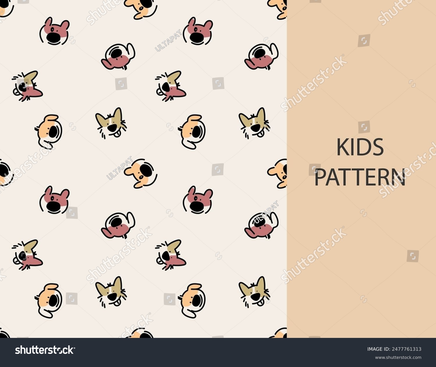 cute children pattern. cute cartoon pattern. cute seamless pattern ...