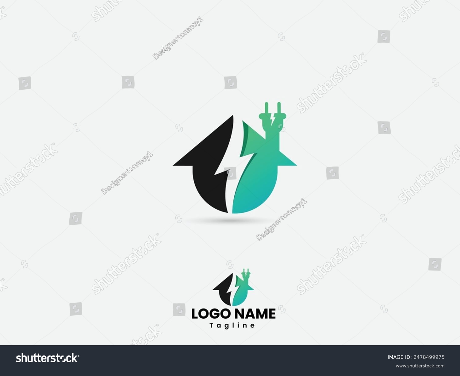 Home logo design electric power socket. Powerhouse logo design. Home ...