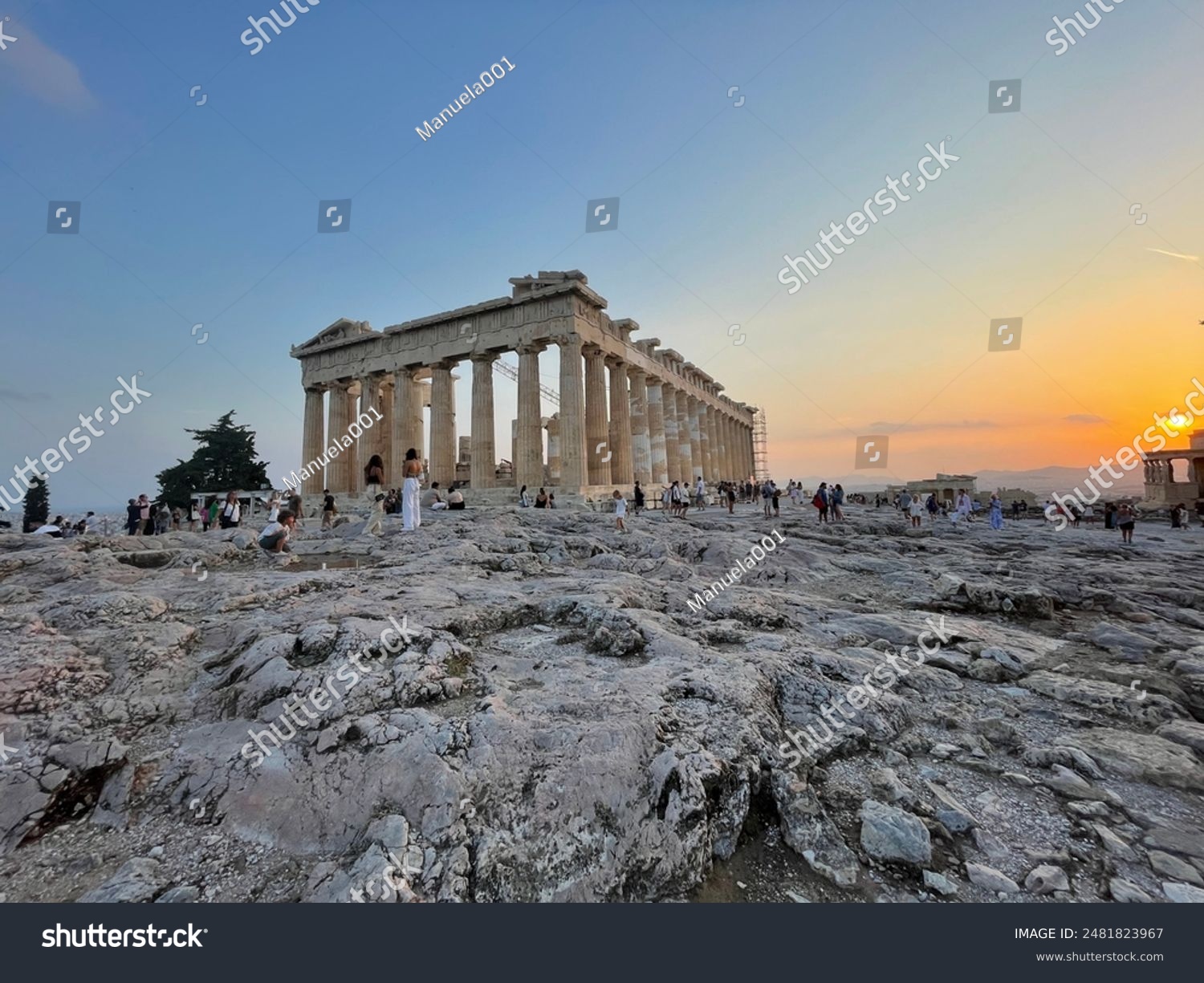 Parthenon Acropolis from Athens Greec at sunset_站酷海洛_正版图片_视频_字体_音乐素材交易 ...