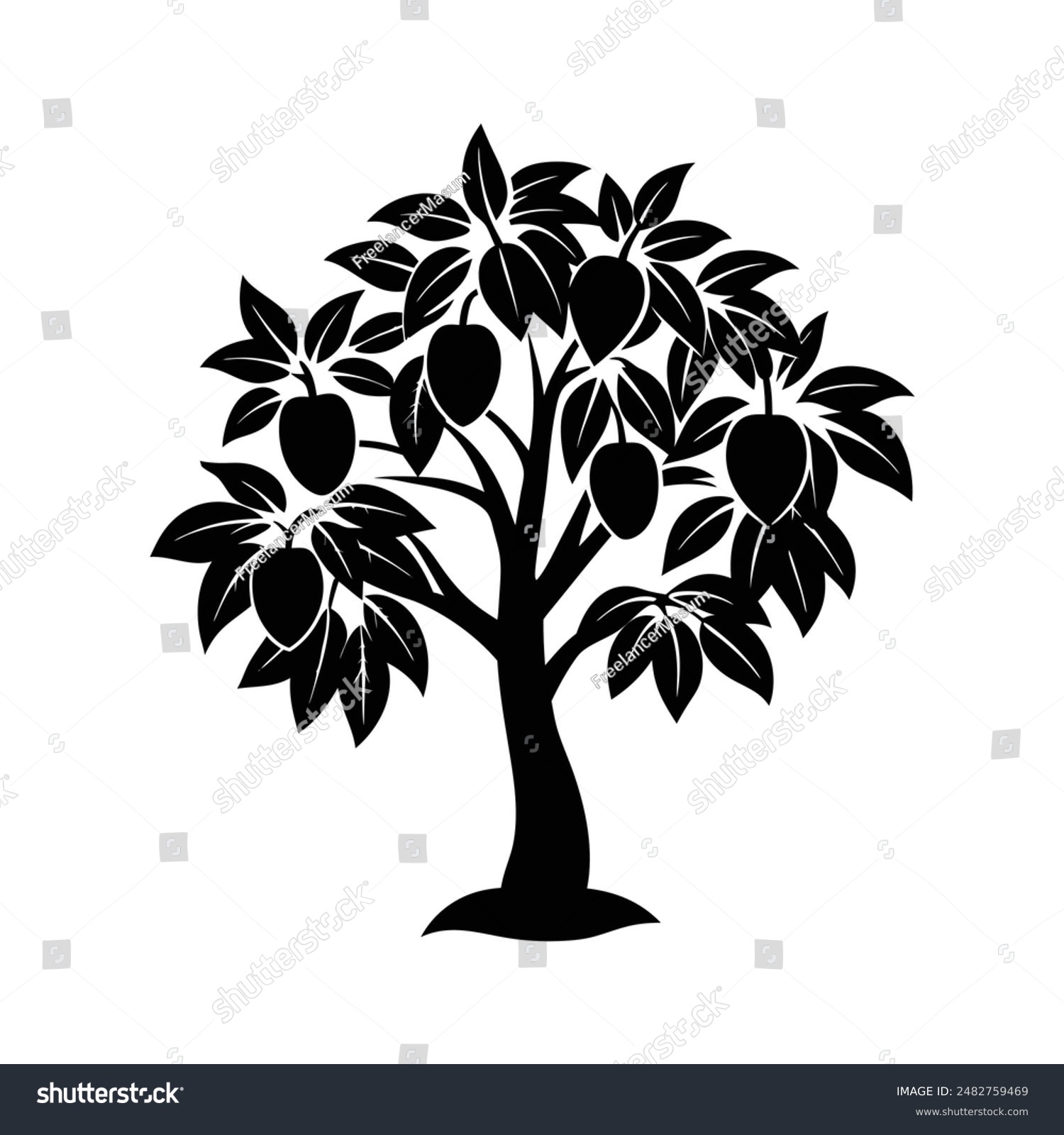 Elevate your designs with our vibrant mango tree vector illustrations ...