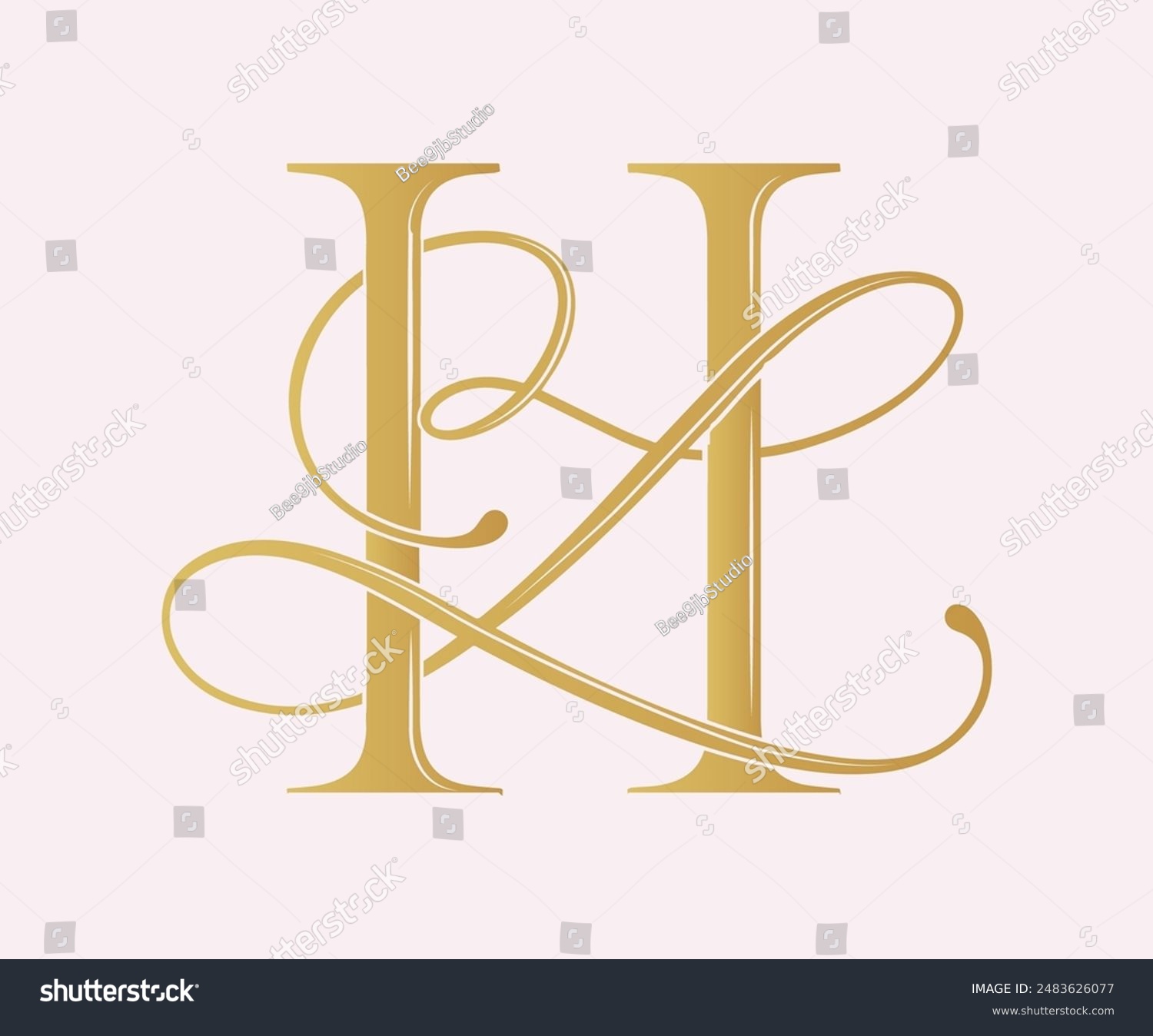 LH HL logo LH Letter LH monogram LH vector logo Wedding Monogram ...