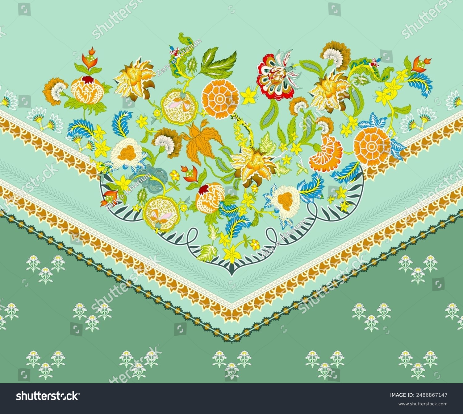 digital textile draw boder pattern motif ikat seamless seem deisgn our help to create awesome ...