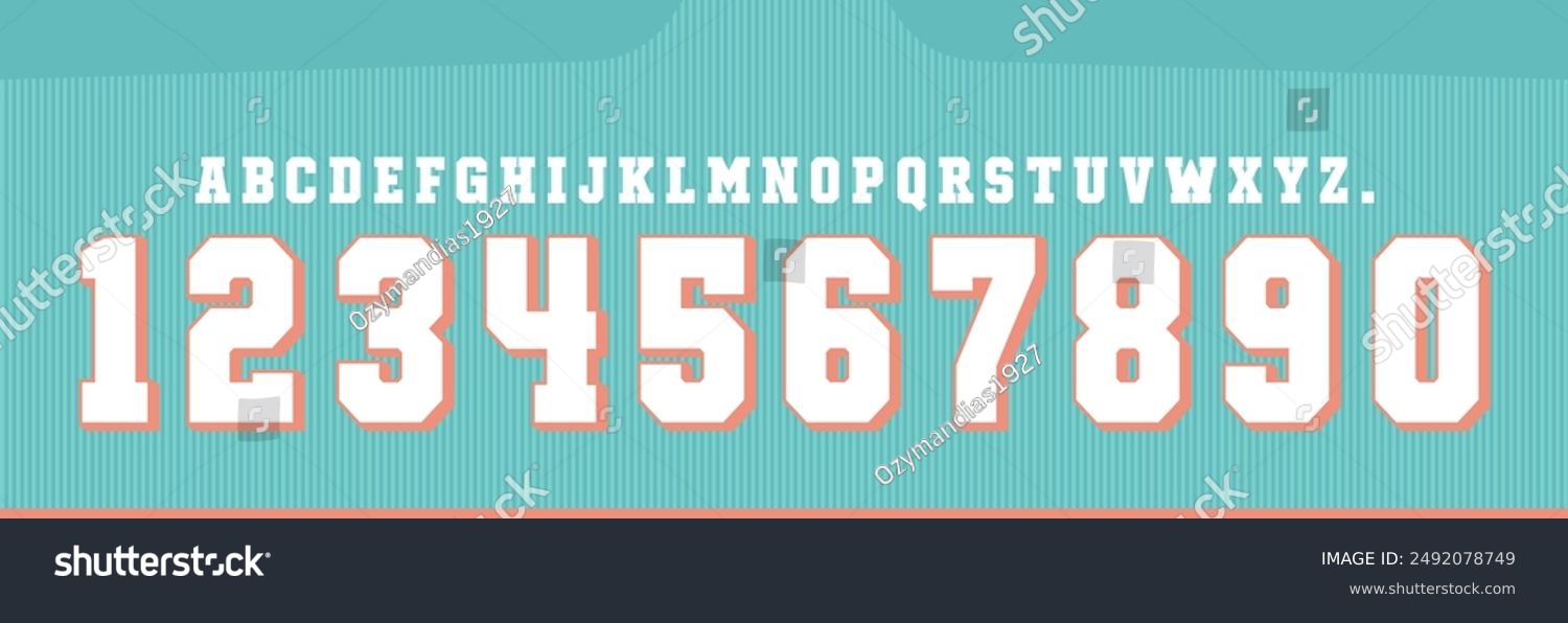 font vector team usa 2024 kit sport style. United States soccer font ...