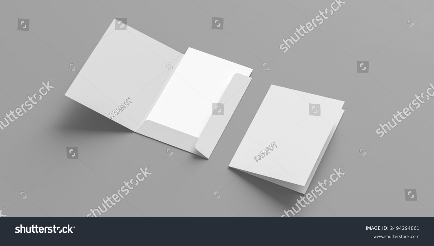 Draft folder mock up. Reinforced folder mock up isolated on white ...