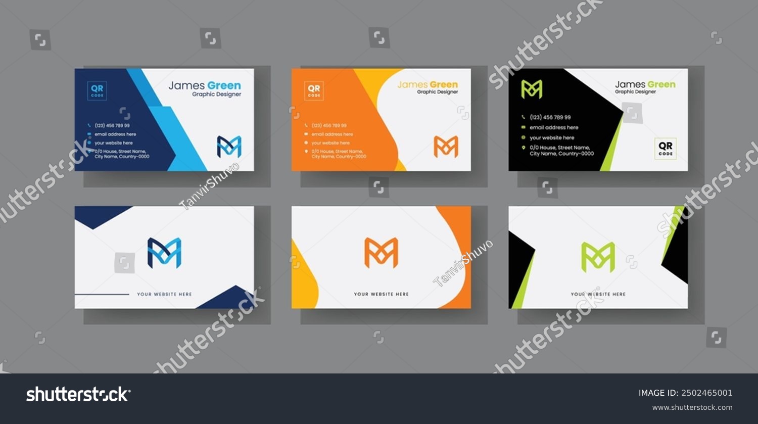 Introduction Business Card for Own Business. Simple Electrician ...