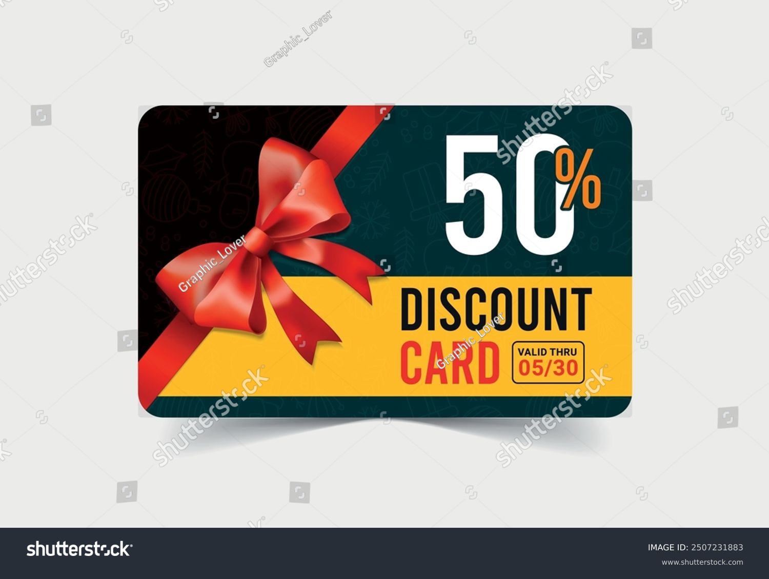 Green and black Discount card and discount shopping card discount ...