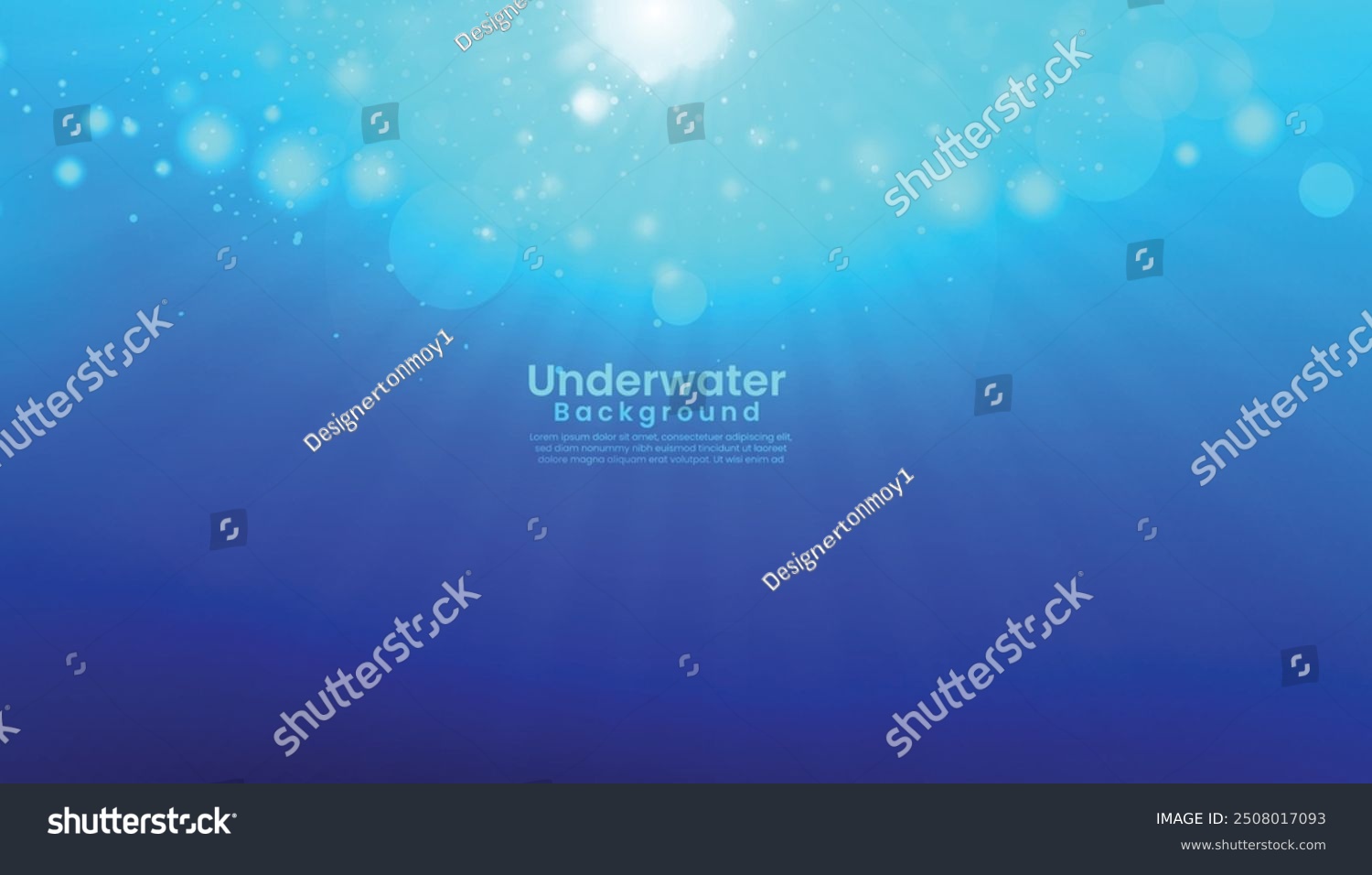 Ocean gradient color background art. Blue gradient color underwater art ...