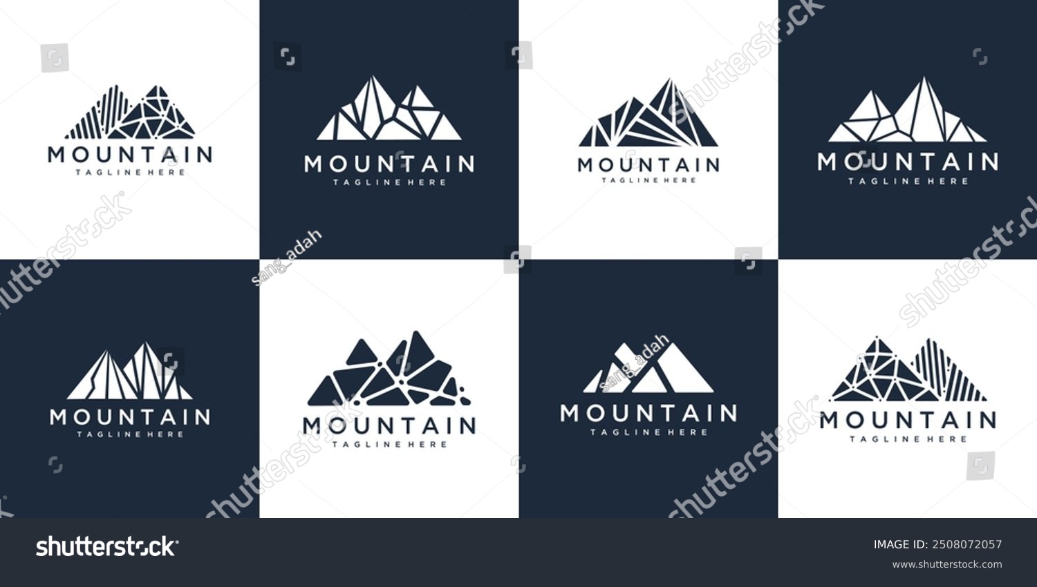 Mountain logo vector icon illustration collection. Mountain logo design ...