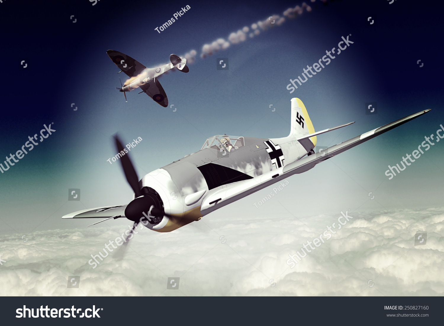 Render of a ww2 Focke-Wulf 190 3D model in flight instagram old ...
