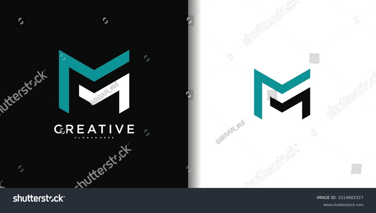 Monogram logo huruf M inisial MM logo design. Premium Vector_站酷海洛_正版图片 ...