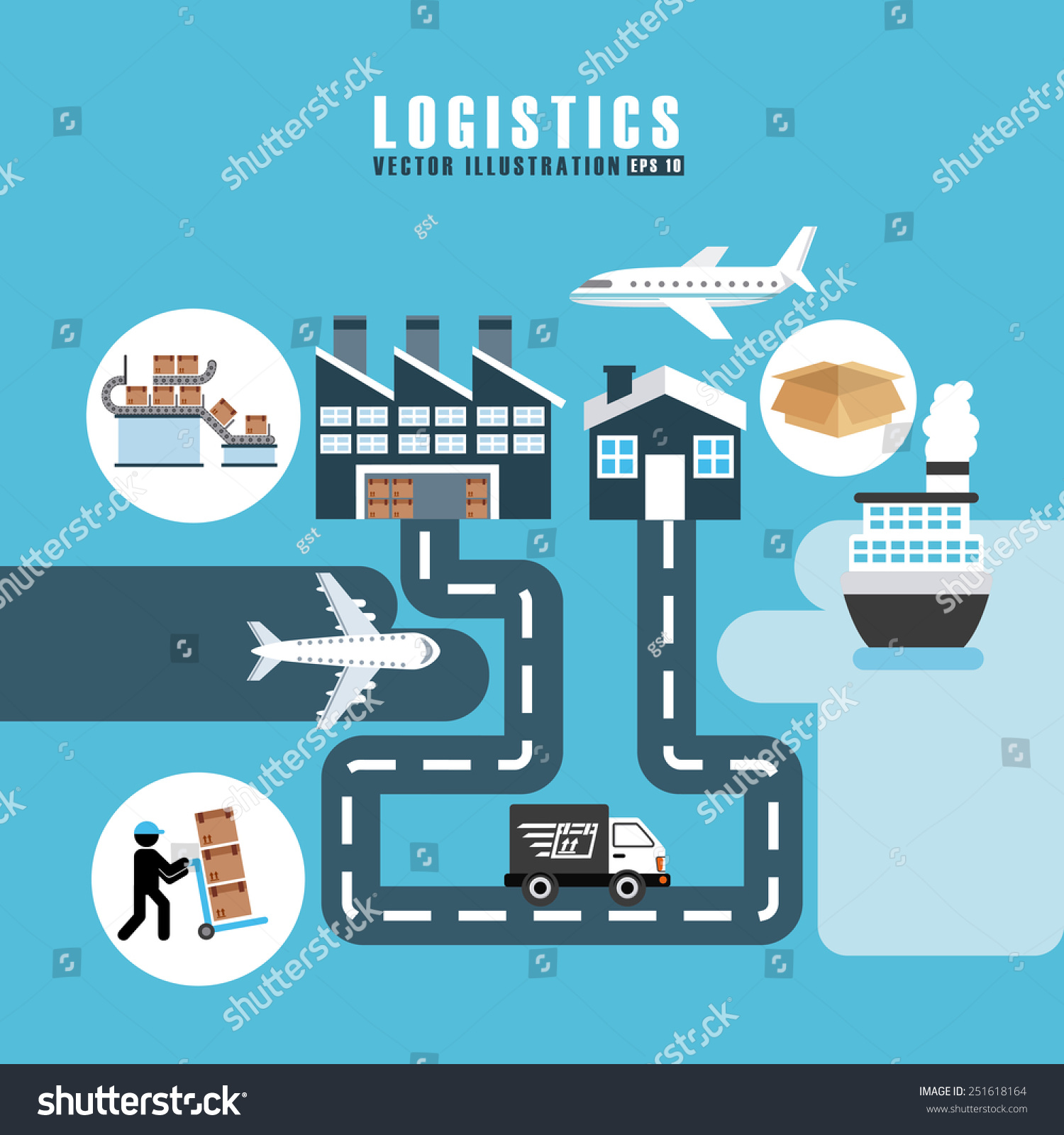 transport logistics design vector illustration eps10 graphic _站酷海洛_正版图片 ...