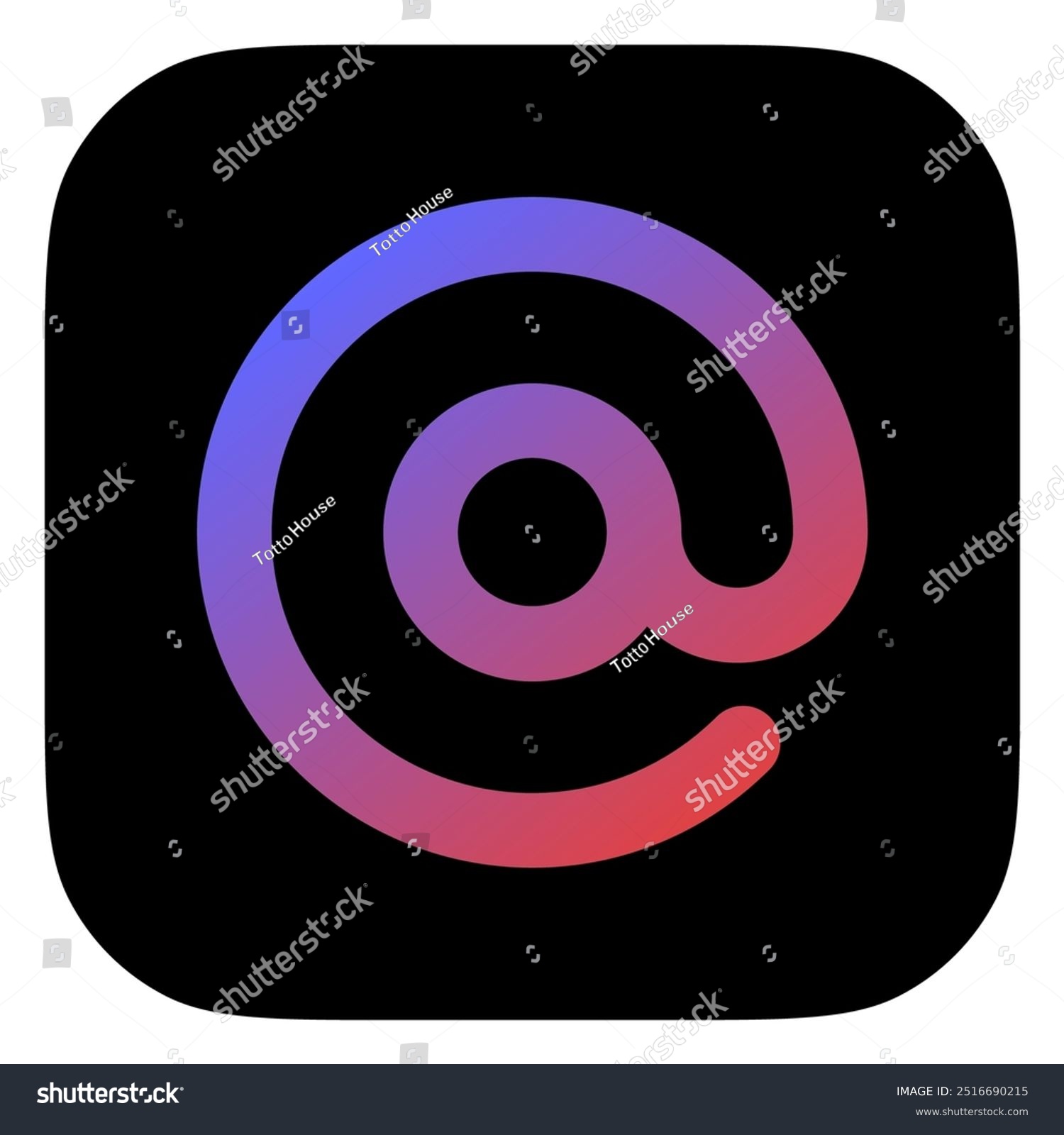 Editable at mention email address vector icon. Part of a big icon set ...