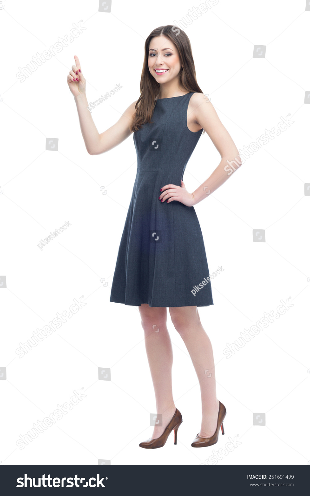 Attractive woman pointing_站酷海洛_正版图片_视频_字体_音乐素材交易平台_站酷旗下品牌