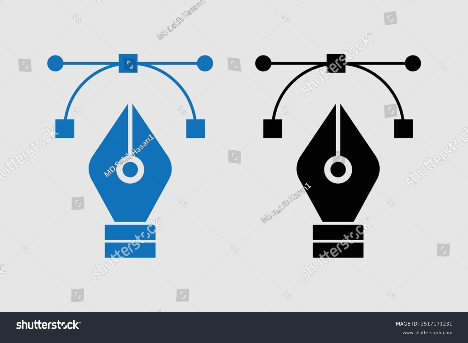 Pen tool cursor. Vector computer graphics. Logo for designer or illustrator. Design icon. The ...