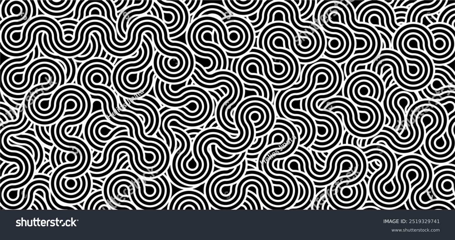 Seamless wavy ocean pattern. Chinese wavy pattern. Black and white ...