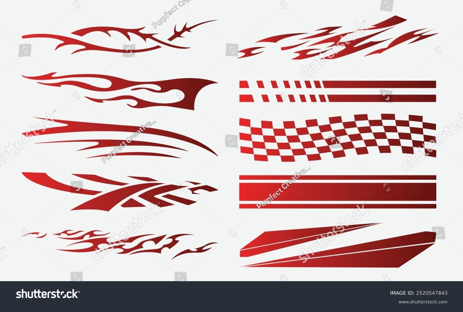 Gradient Racing Decal Sticker Pack_站酷海洛_正版图片_视频_字体_音乐素材交易平台_站酷旗下品牌