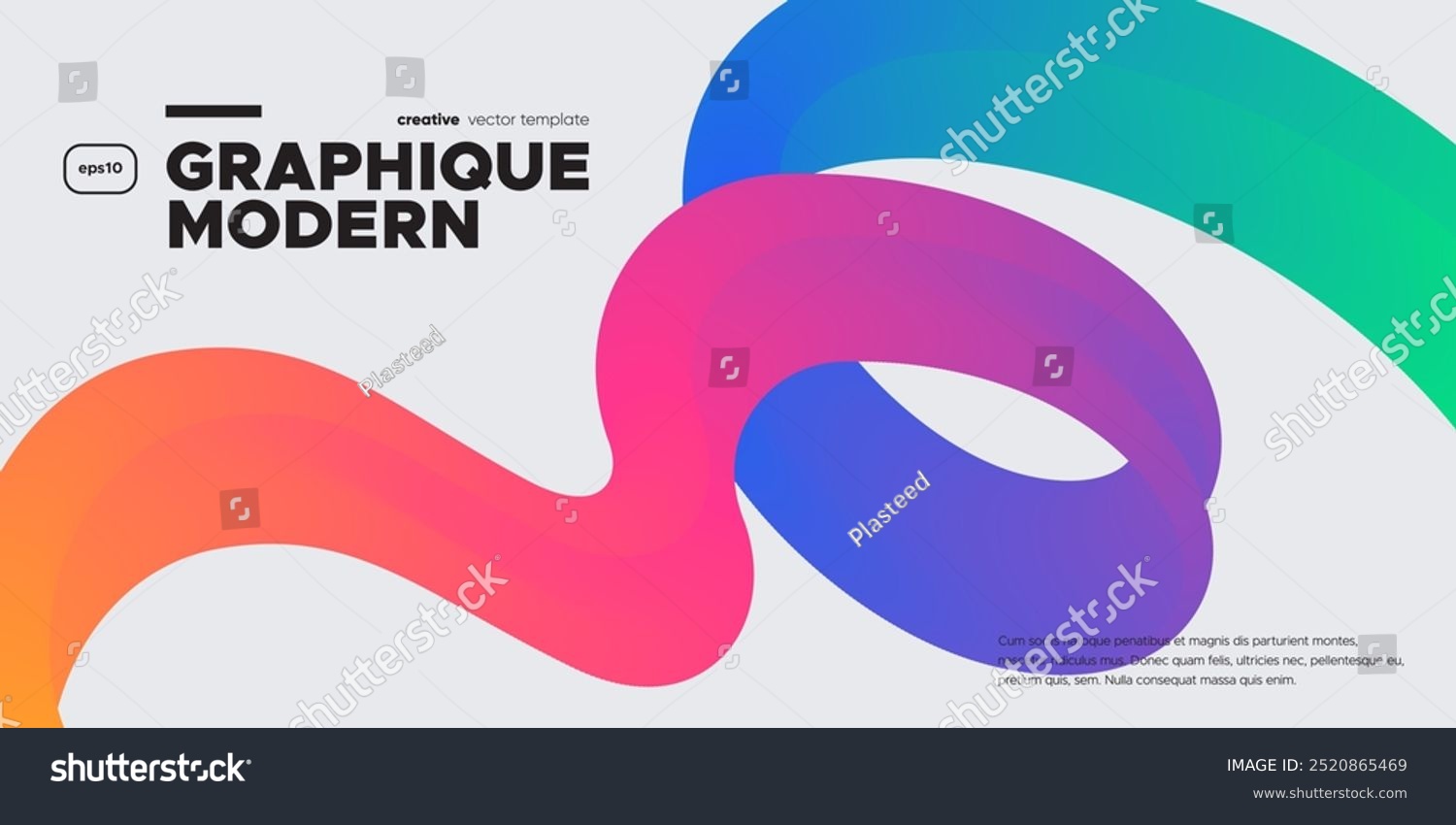 Wavy shape with Colorful Gradient. Vector illustration._站酷海洛_正版图片_视频_字体 ...