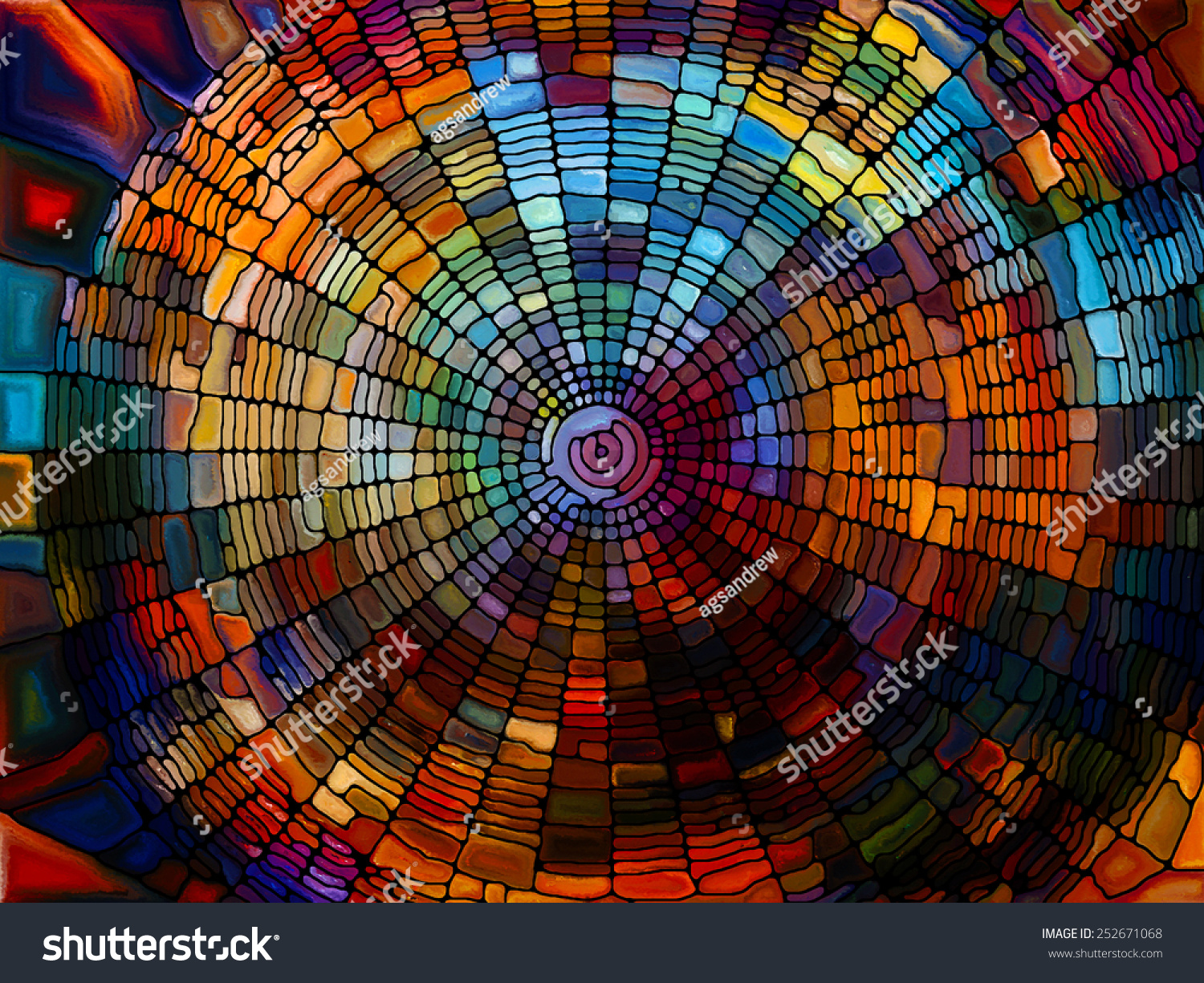 Stained Glass Pattern series. Creative arrangement of virtual stained ...