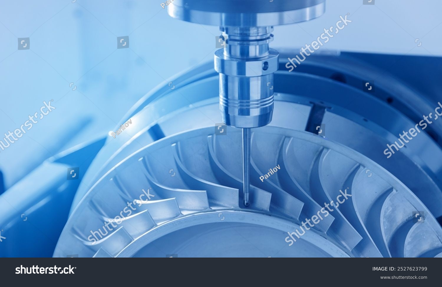 CNC turning drill milling factory processes steel turbine part process ...