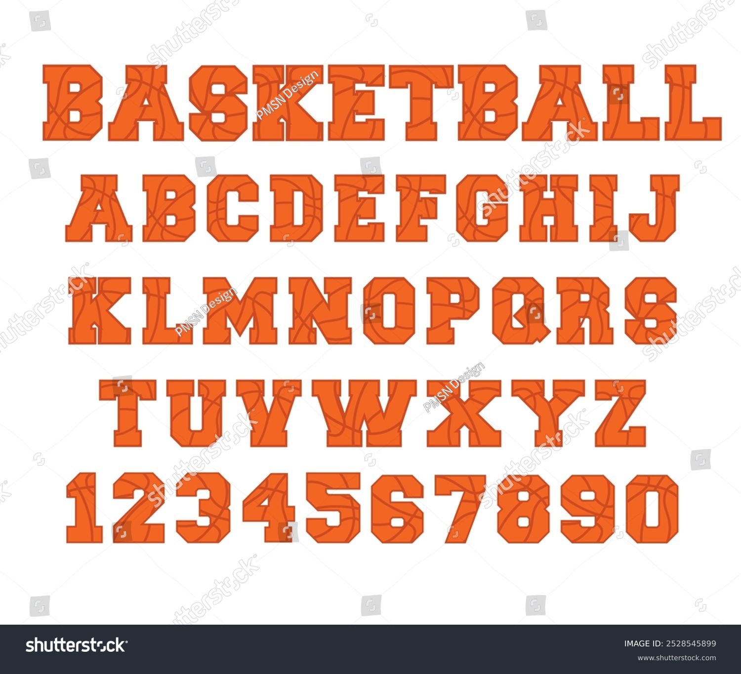 Font vector for the USA basketball team kit in a sporty style. United ...