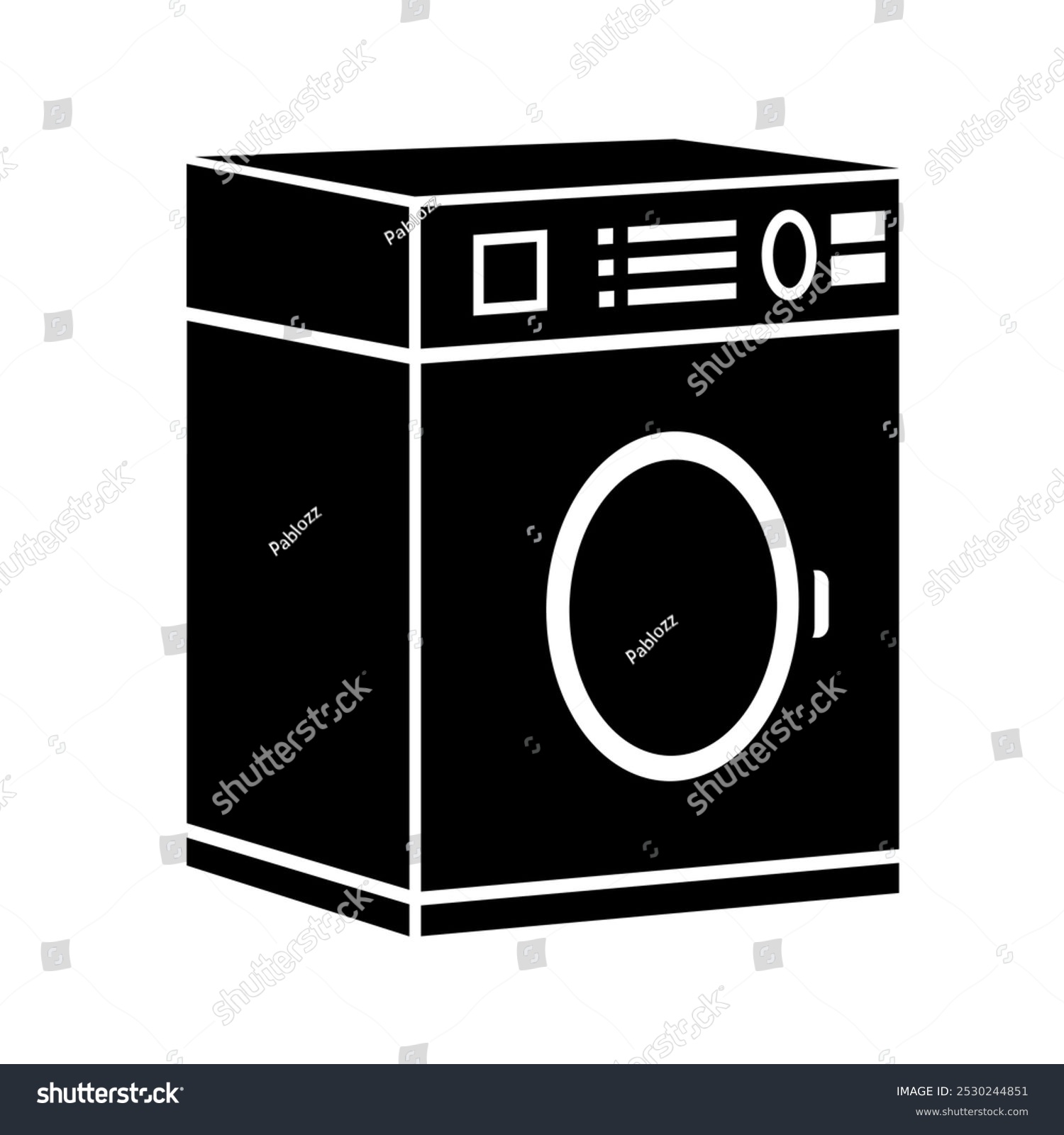 Vector illustration logo washing machine icon. _站酷海洛_正版图片_视频_字体_音乐素材交易 ...