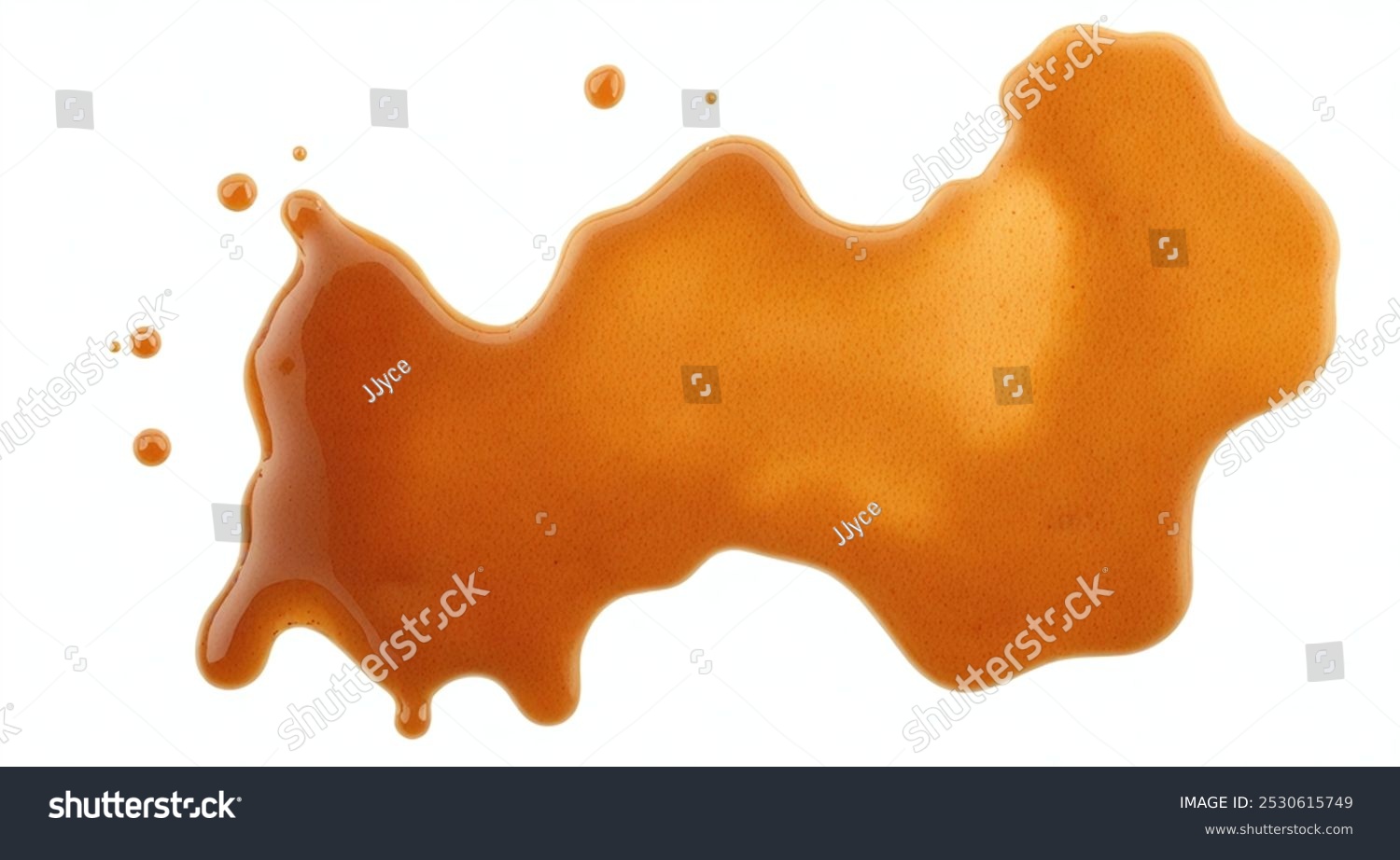 A dynamic splash of spilled coffee forming an abstract stain with ...