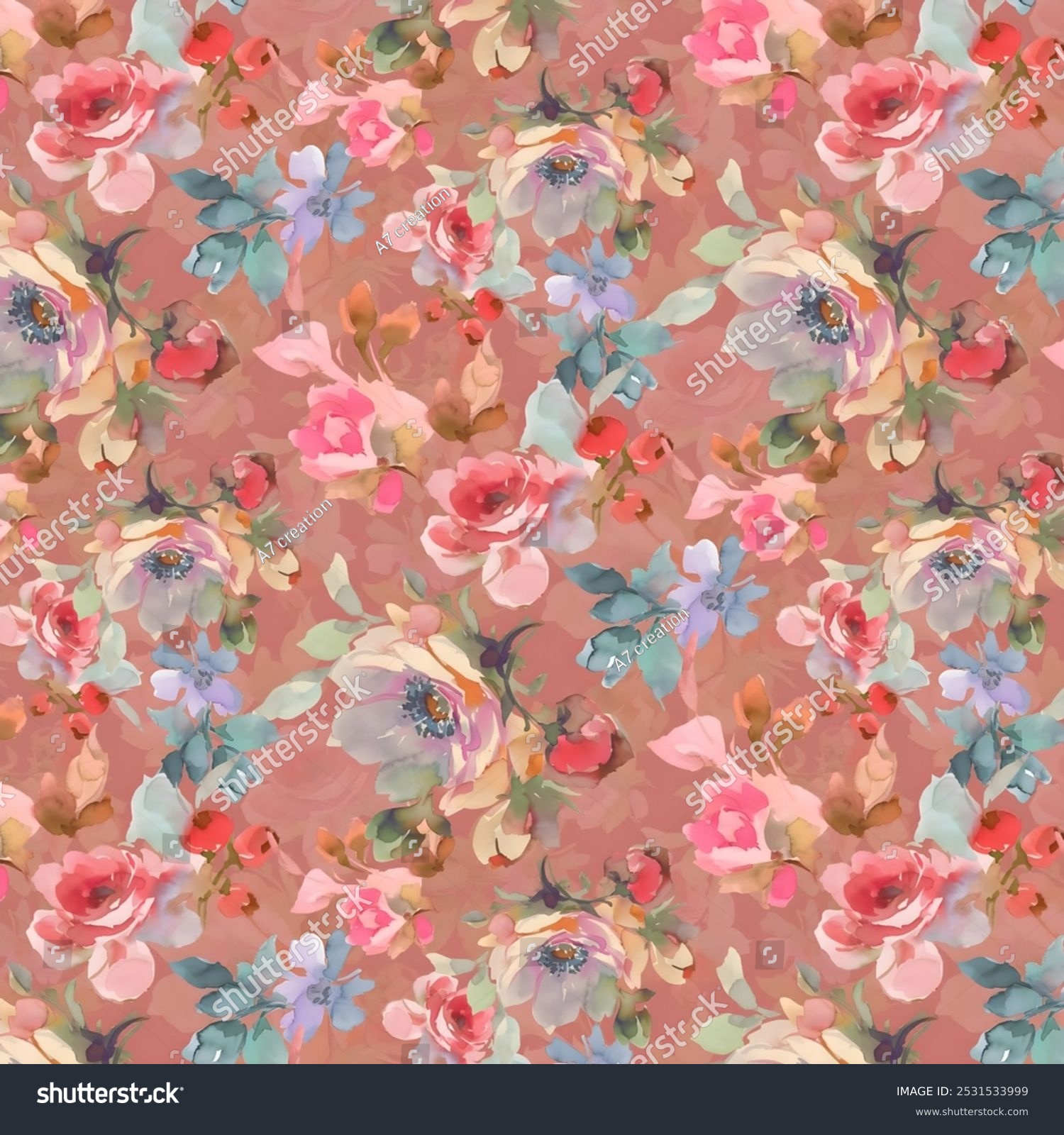 fancy allover pattern seamless floral pattern new digital print textile ...