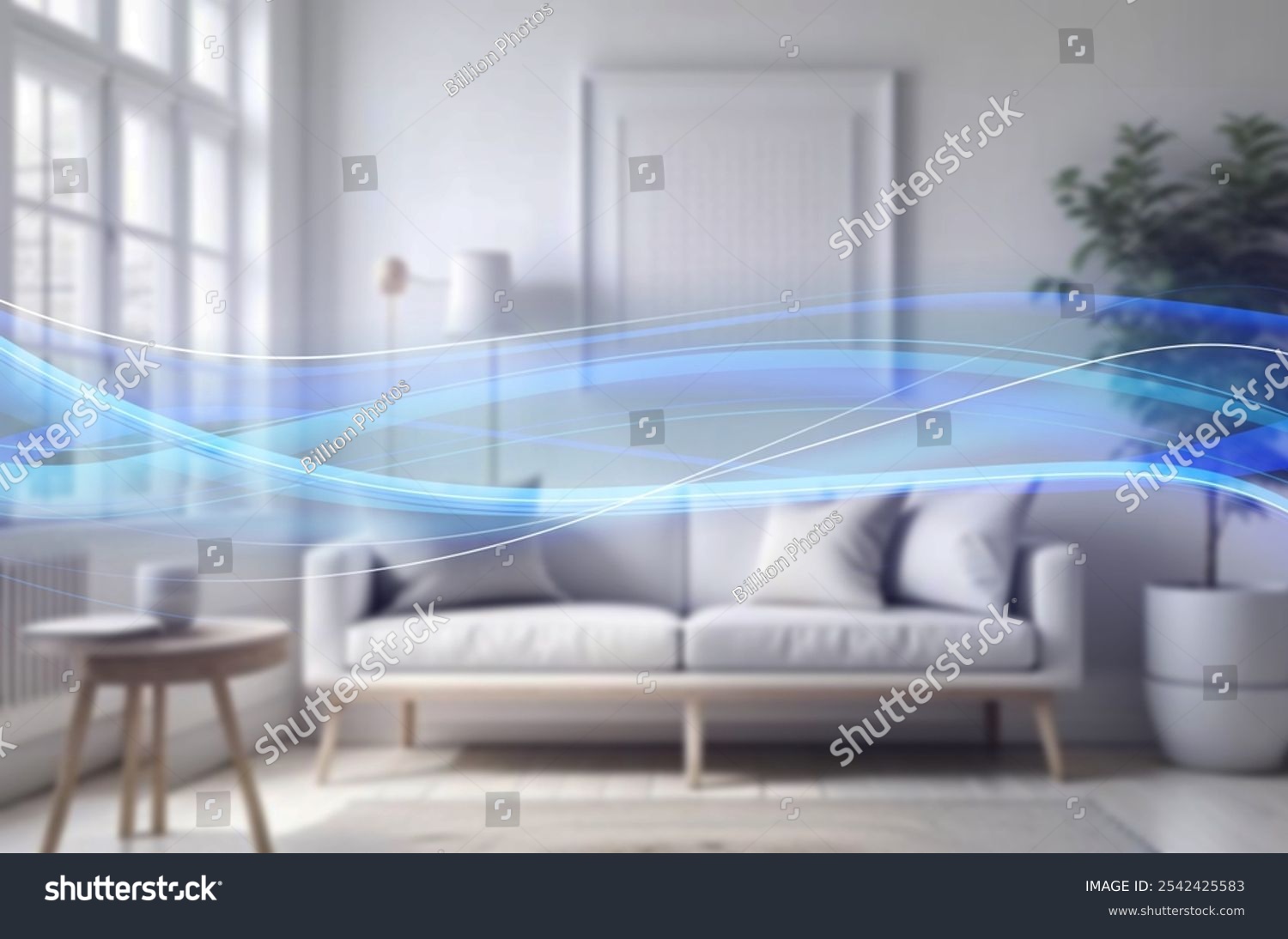 Waves of fresh aroma clean air in apartment room_站酷海洛_正版图片_视频_字体_音乐素材交易平台_站酷旗下品牌