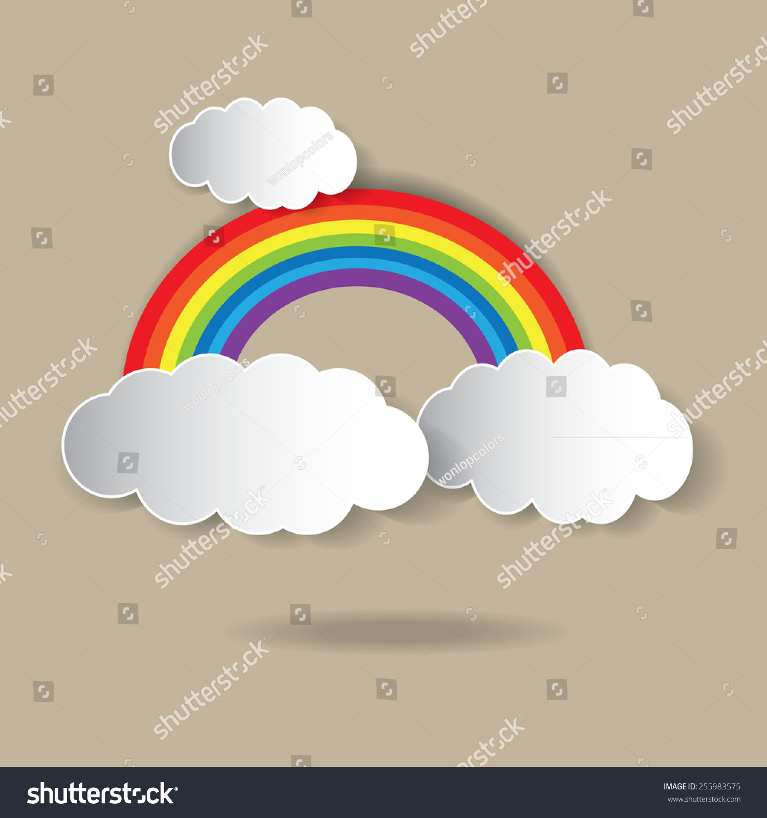 Abstract paper rainbow. Vector illustration._站酷海洛_正版图片_视频_字体_音乐素材交易平台_站酷旗下品牌