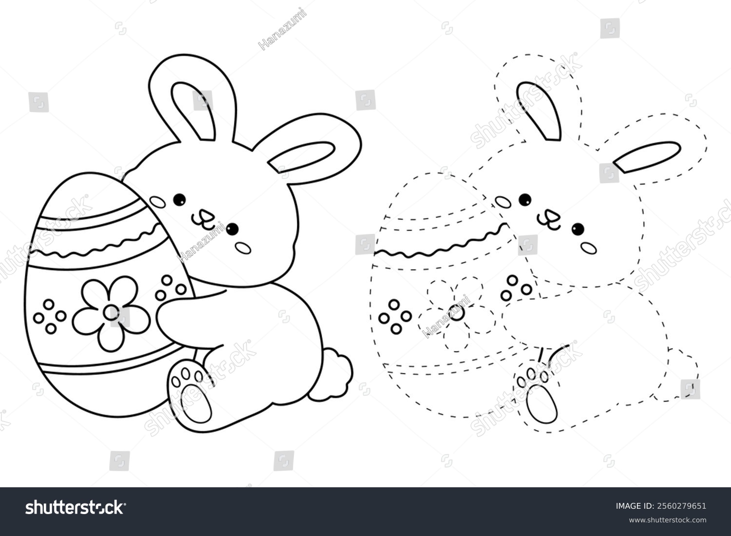 Easter bunny coloring pages easter worksheets printable for kids ...