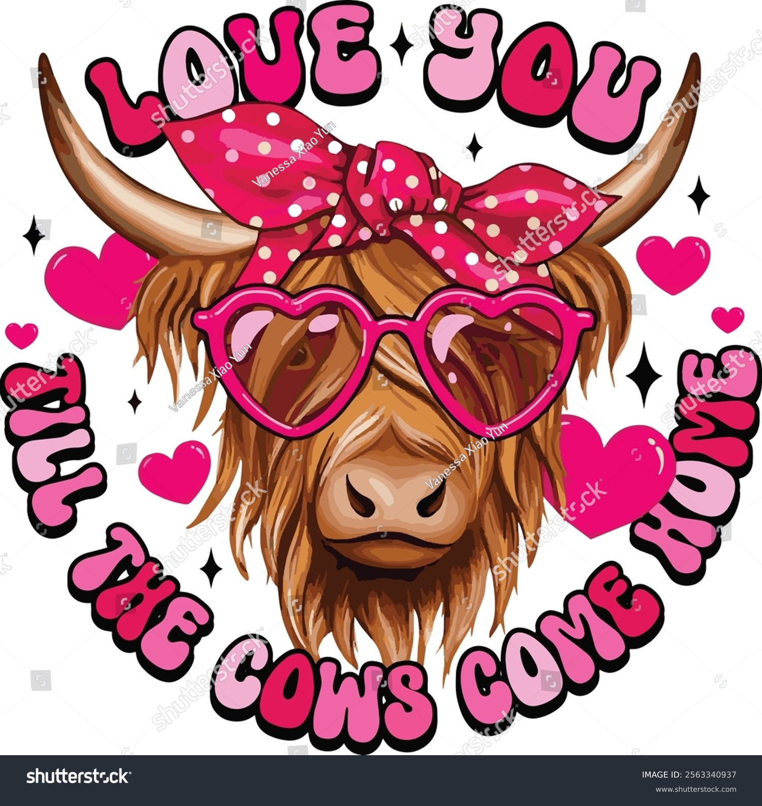 Cow Lover Valentine Love You Till The Cows Come Home_站酷海洛_正版图片_视频_字体_音乐 ...