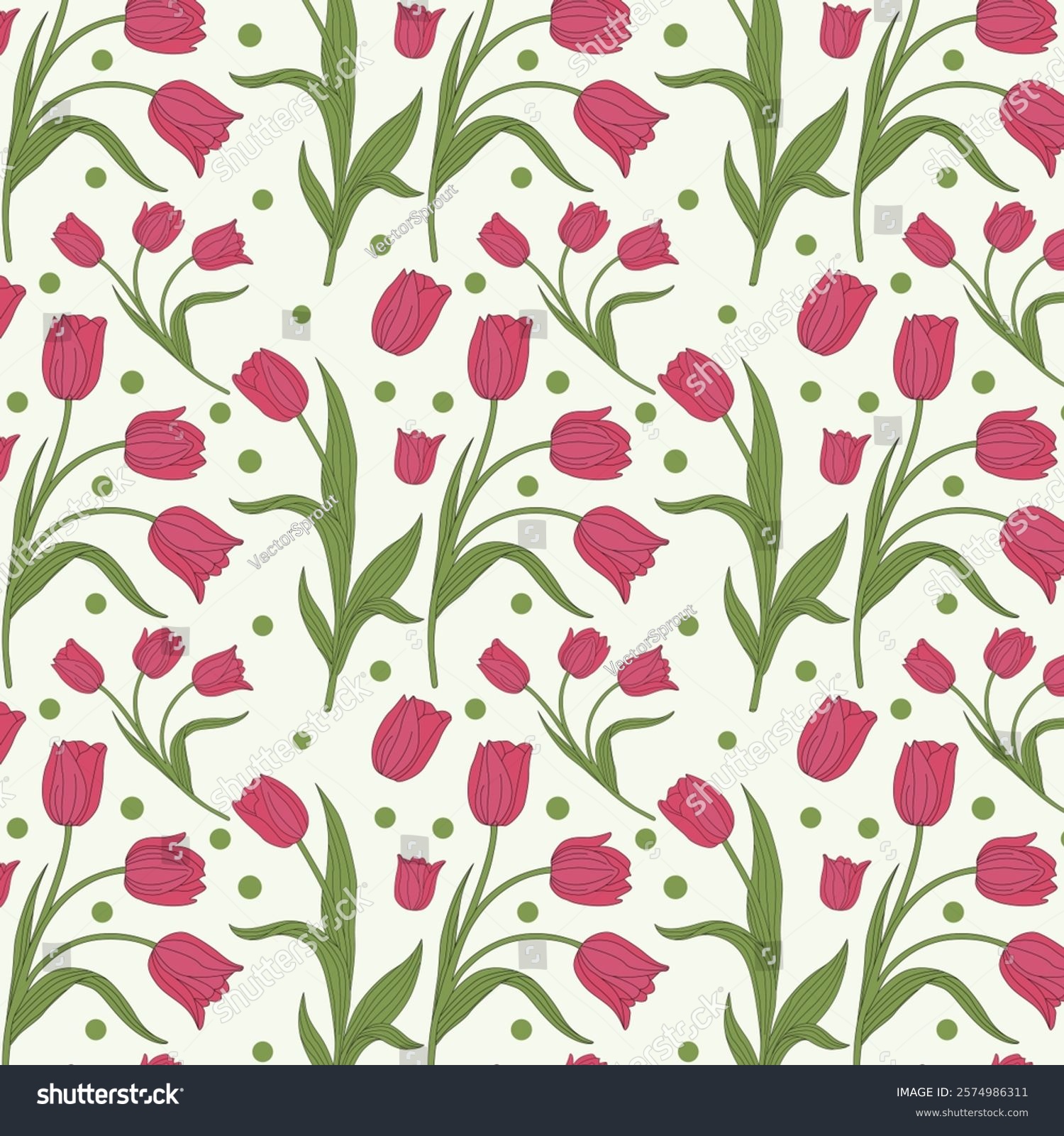 Colorful Floral Pattern with Leaves Cute Small Flowers on Seamless ...