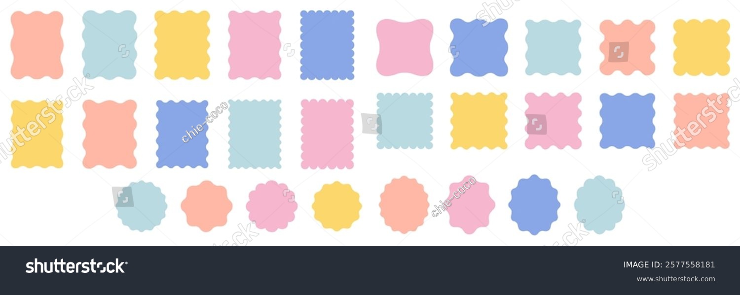 A vector illustration set of simple decorative frames. Loose ...