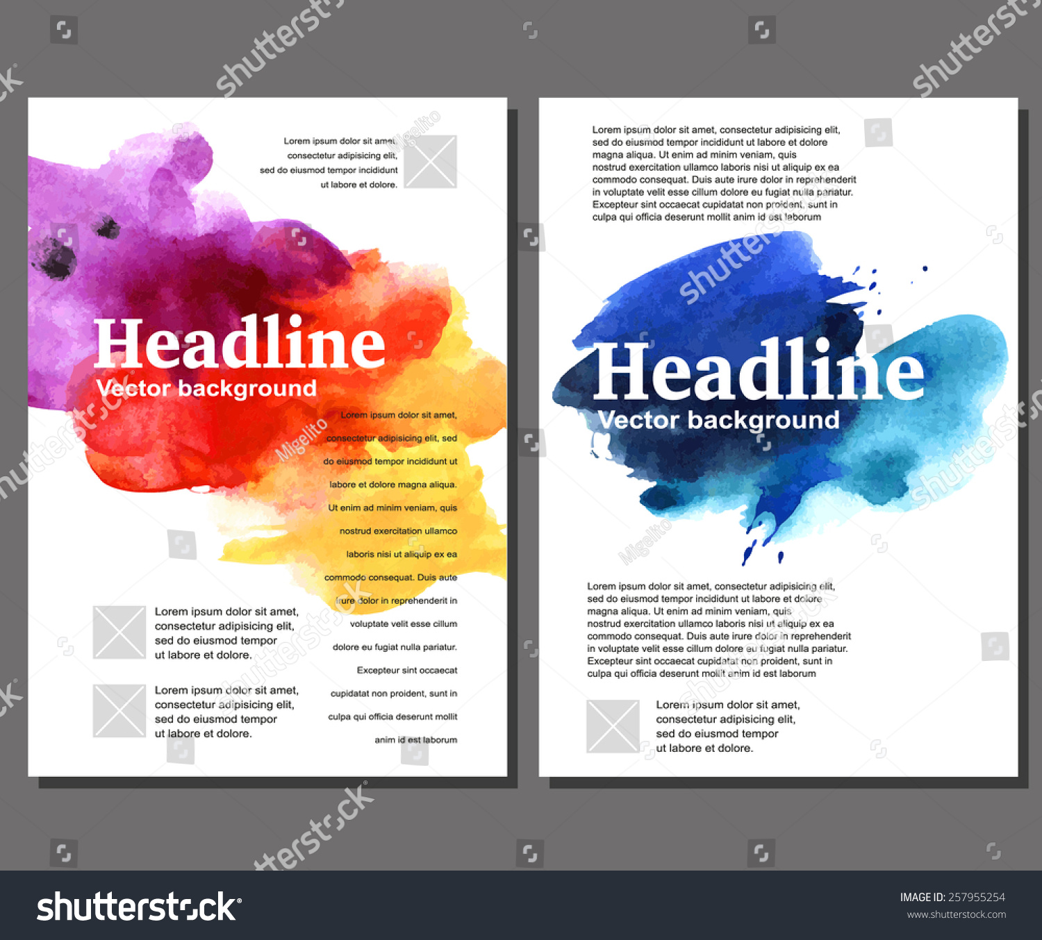 Abstract vector template design flayers brochure web sites page leaflet ...