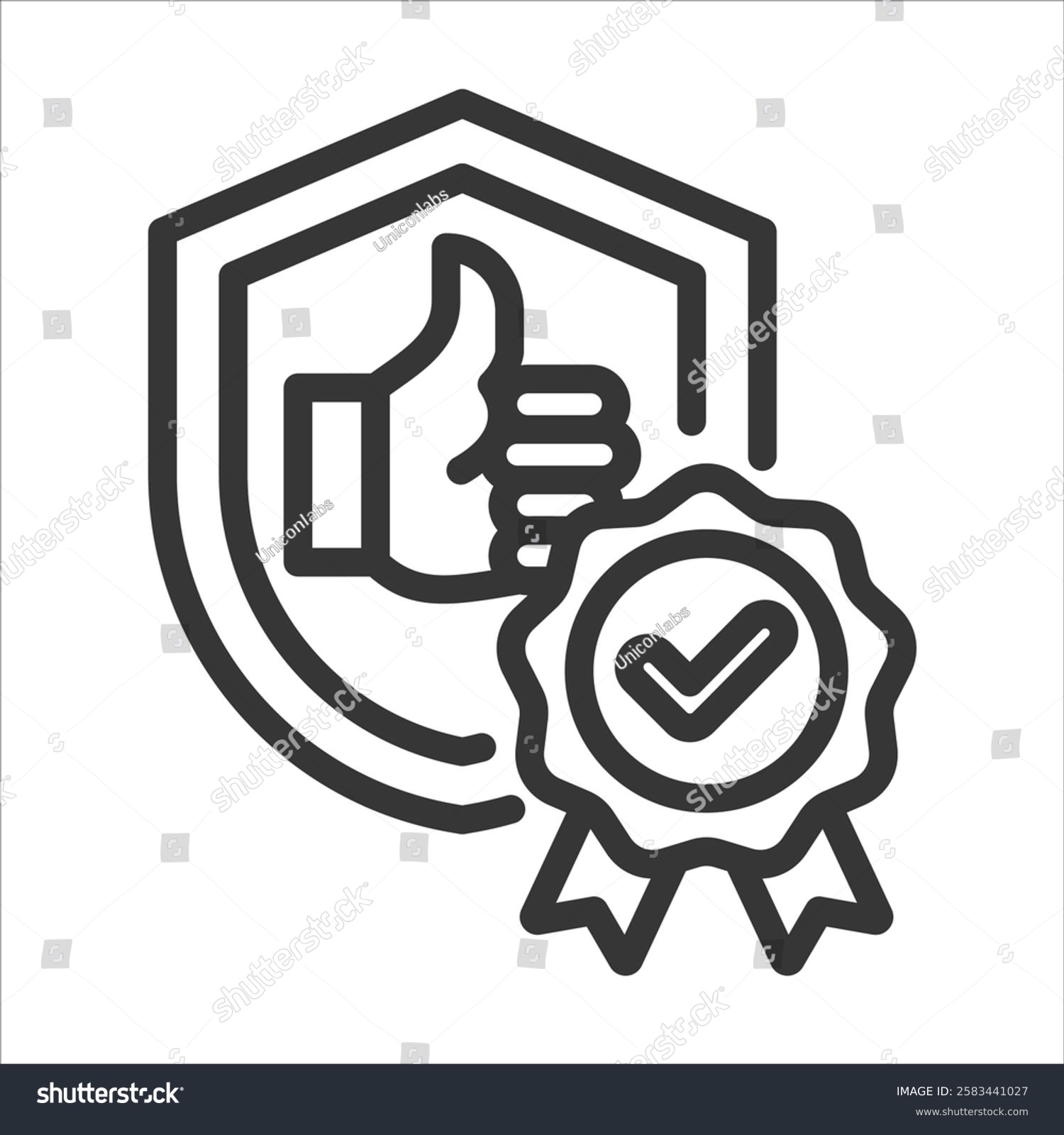 Reliability Verification Outline Icon Vector Illustration_站酷海洛_正版图片_视频 ...