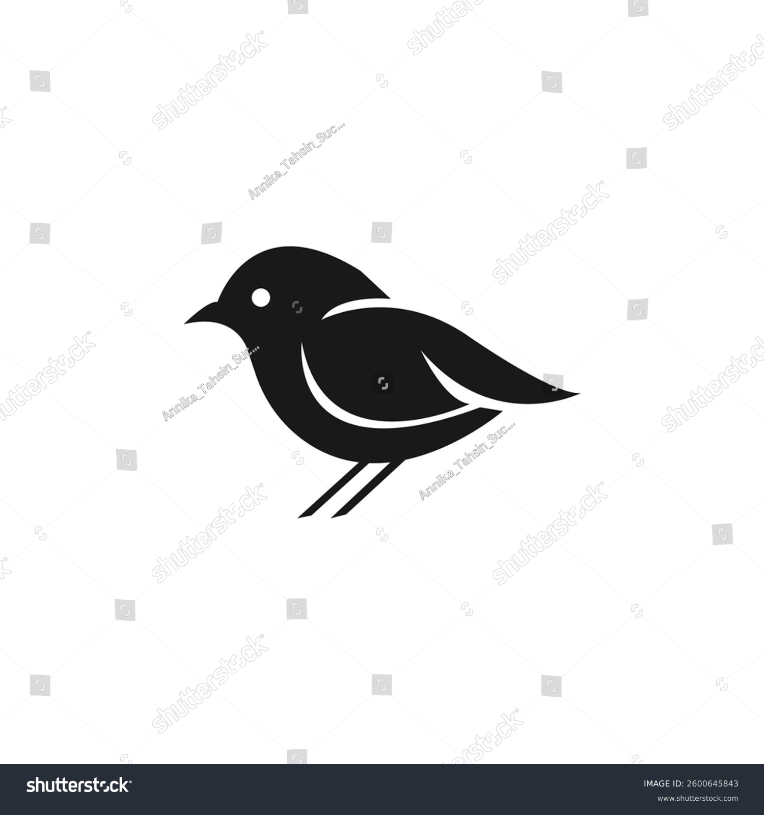 Bird Logo Vector Singing Sparrow Silhouette Peace Symbol Wildlife ...