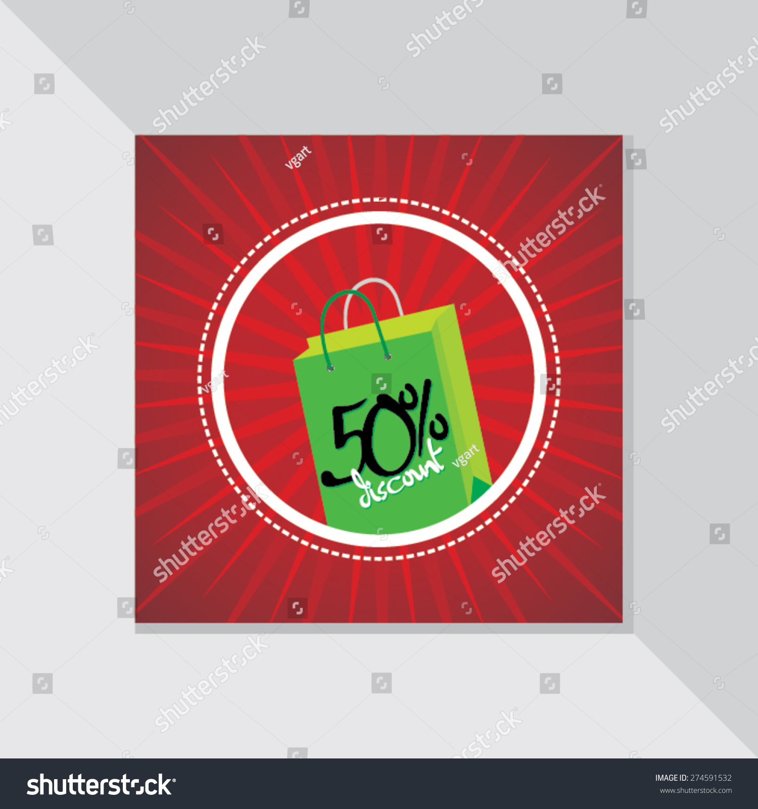 shopping bag with discount offer vector illustration_站酷海洛_正版图片_视频_字体_音乐 ...
