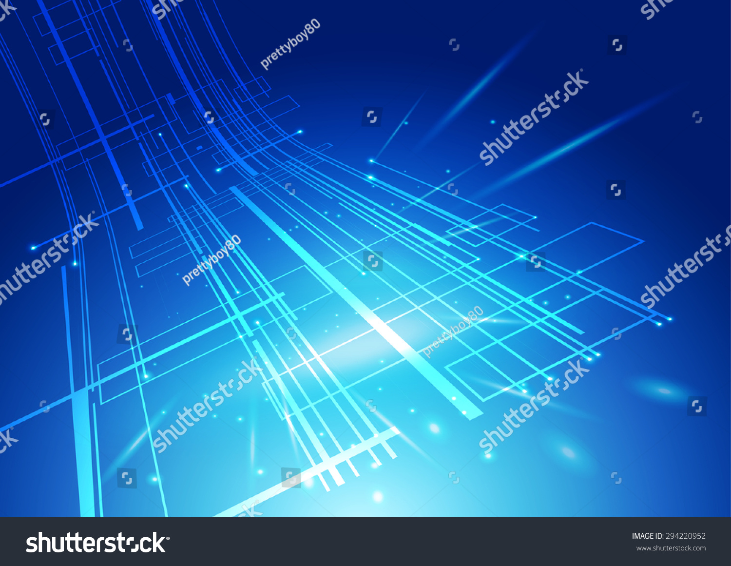 Abstract Lines Technology Blue Background Vector Illustration_站酷海洛_正版图片 ...